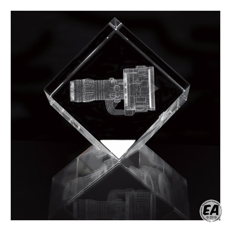 Promotional Medium Slant Cube | Customized Crystal Awards | Branded ...
