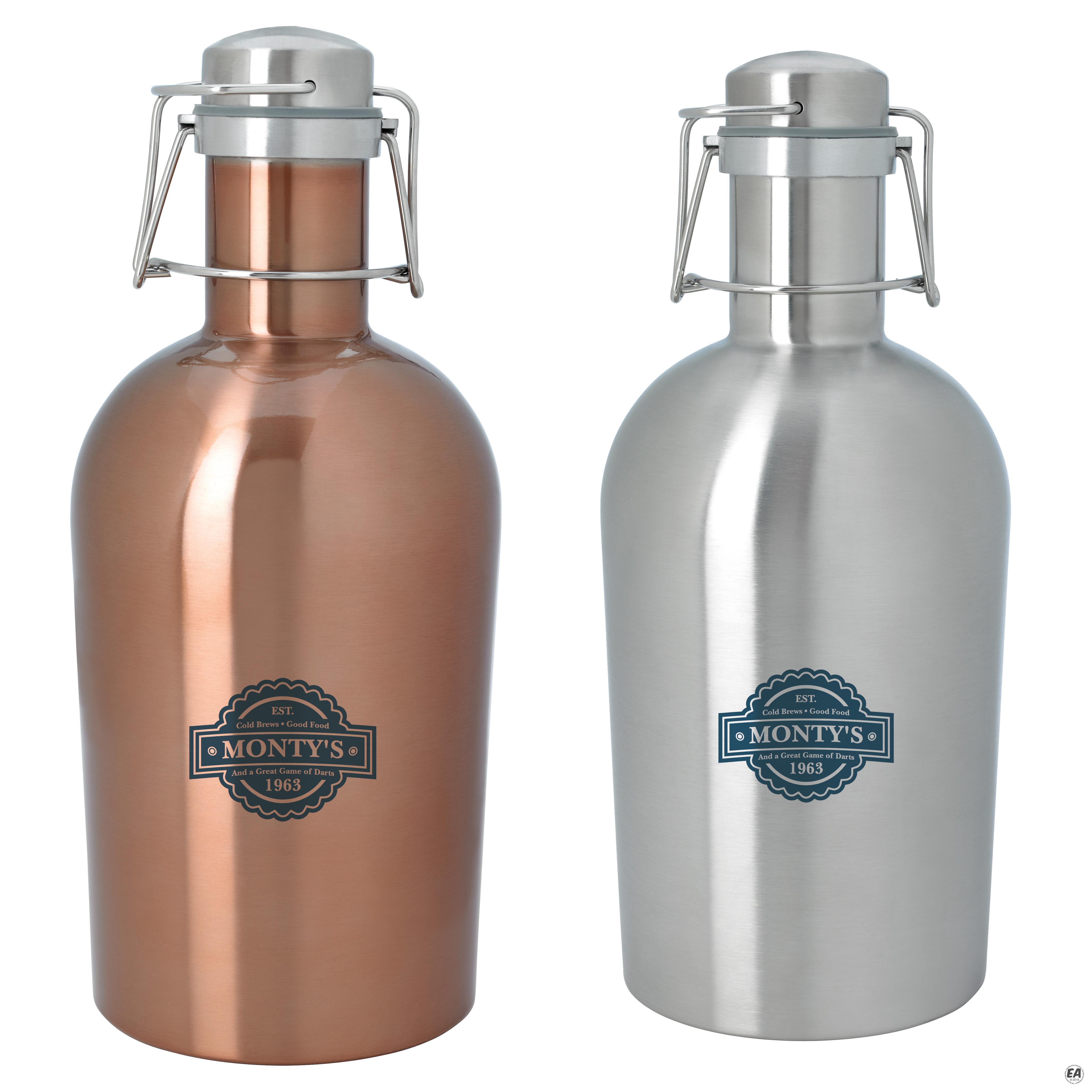 Customized 64 oz Stainless Growler | Promotional Growlers | Custom 64 ...