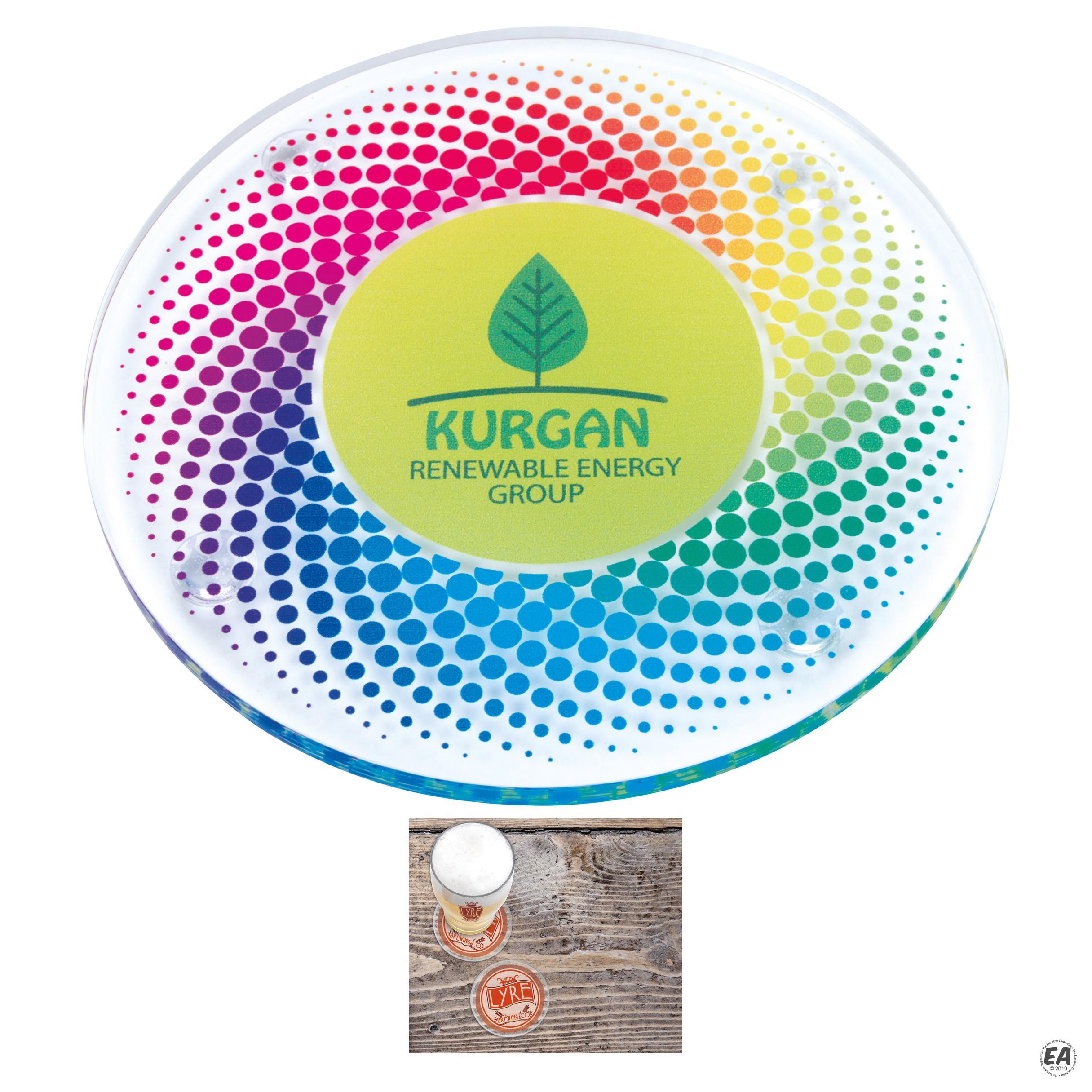 Customized Round Acrylic Coaster | Branded Coasters | Promotional Round ...