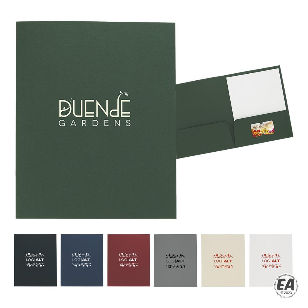 Promotional Linen Paper Folder | Custom Document Holders | Customized ...