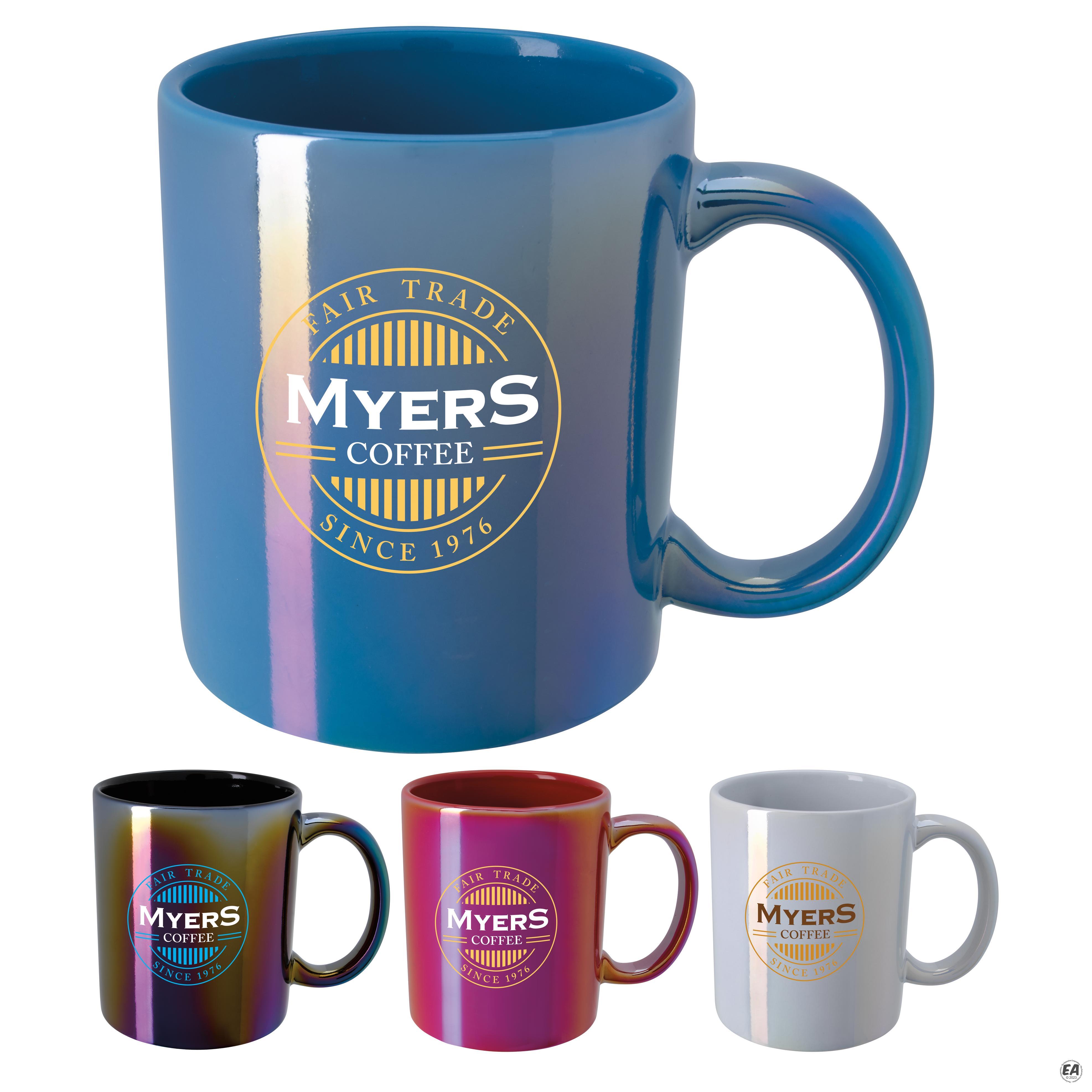 Customized 11 oz Vibrant Iridescent Mug | Promotional Coffee Mugs ...