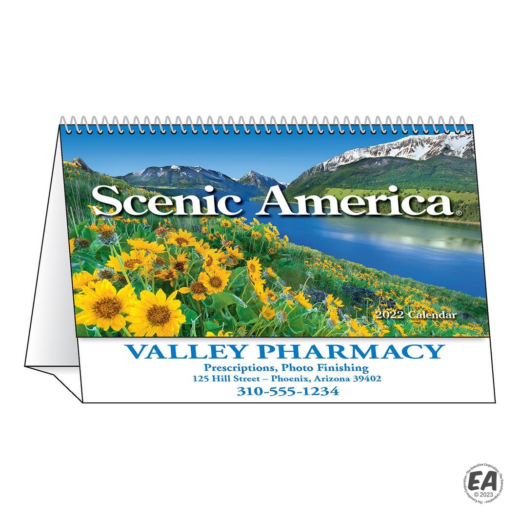 Customized Scenic America Desk Tent Calendar | Promotional Calenders ...