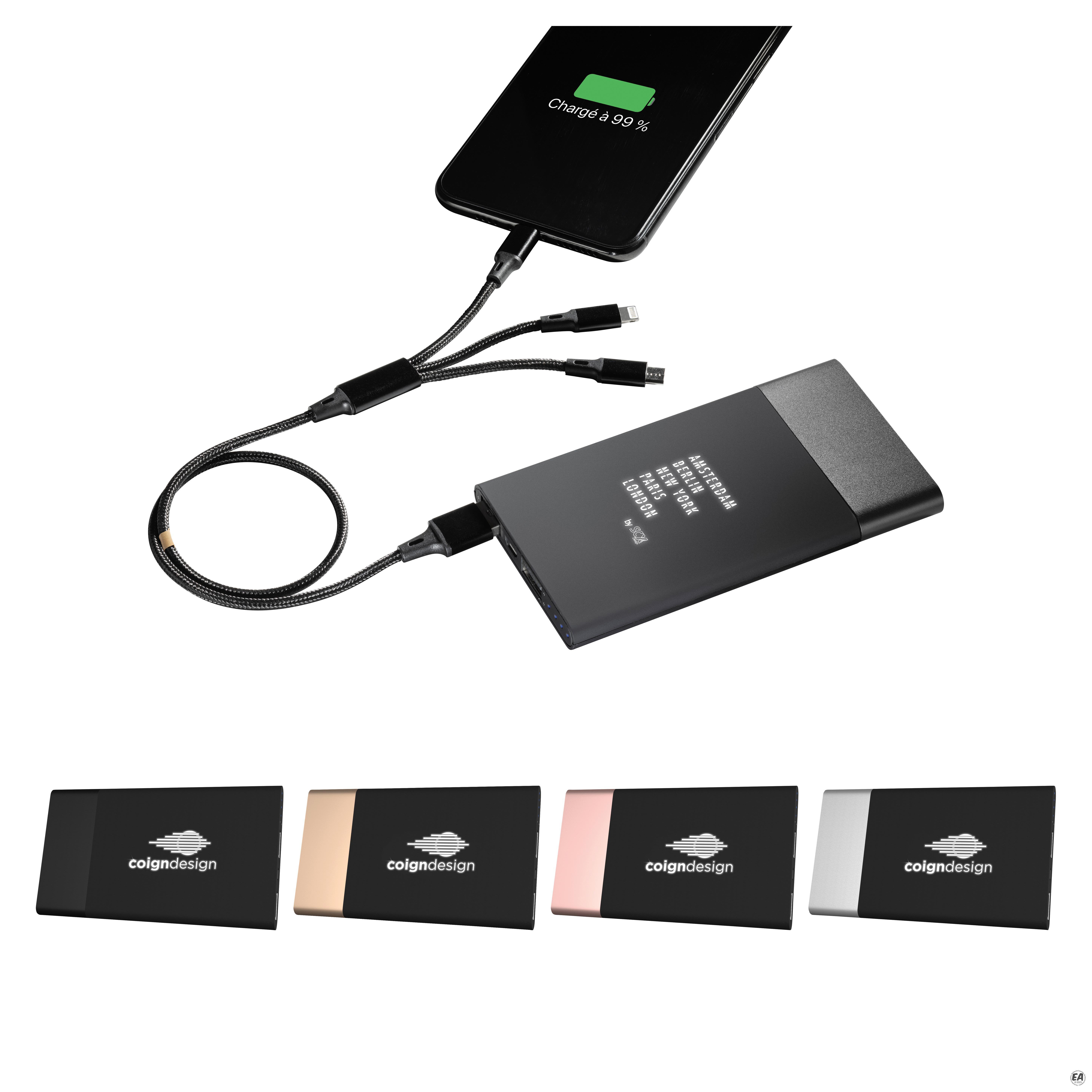 Promotional SCX Design Power Bank Clever 5000 mAh | Customized Power ...