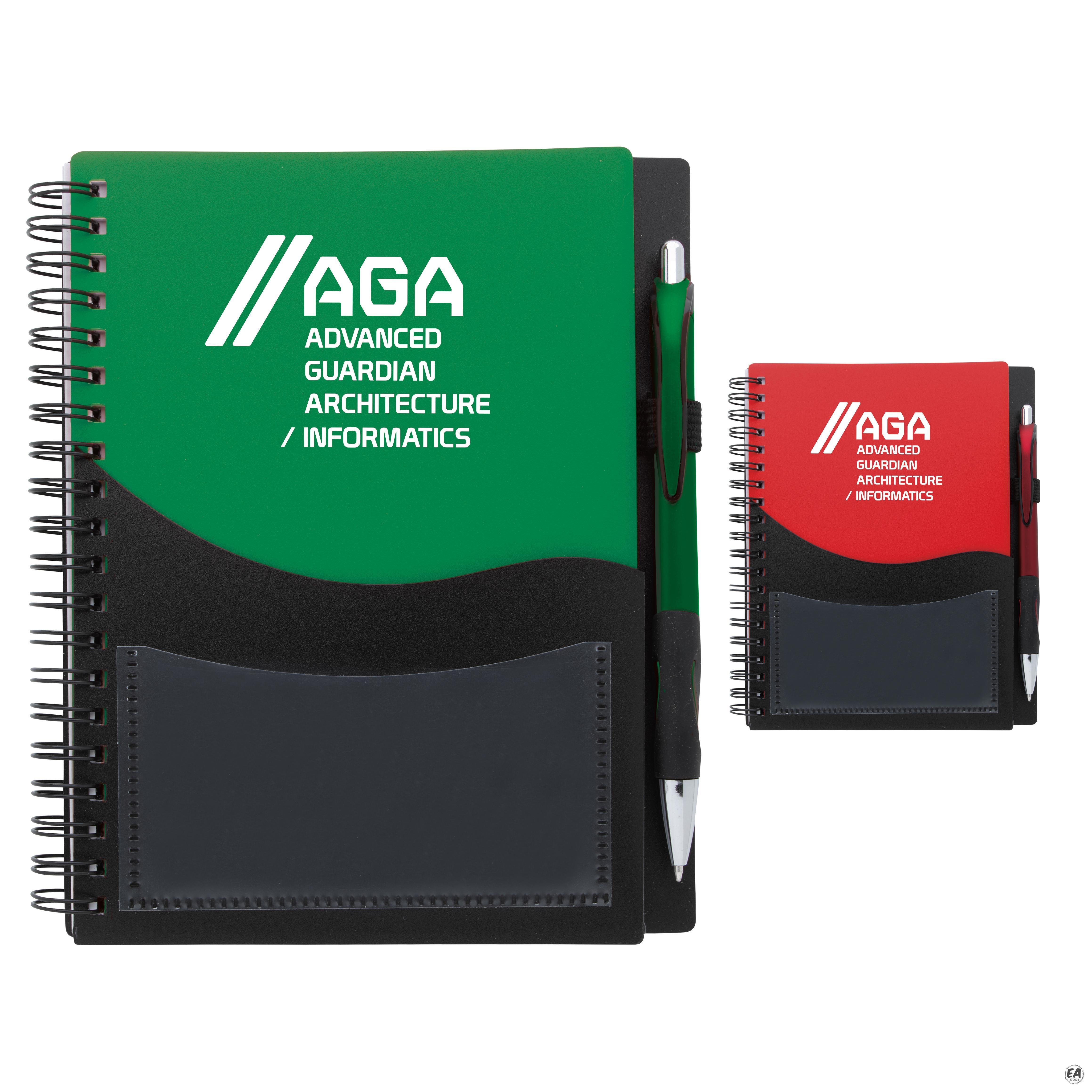 Branded Tide Pocket Notebook with Tide Grip Pen | Promotional Notebook ...