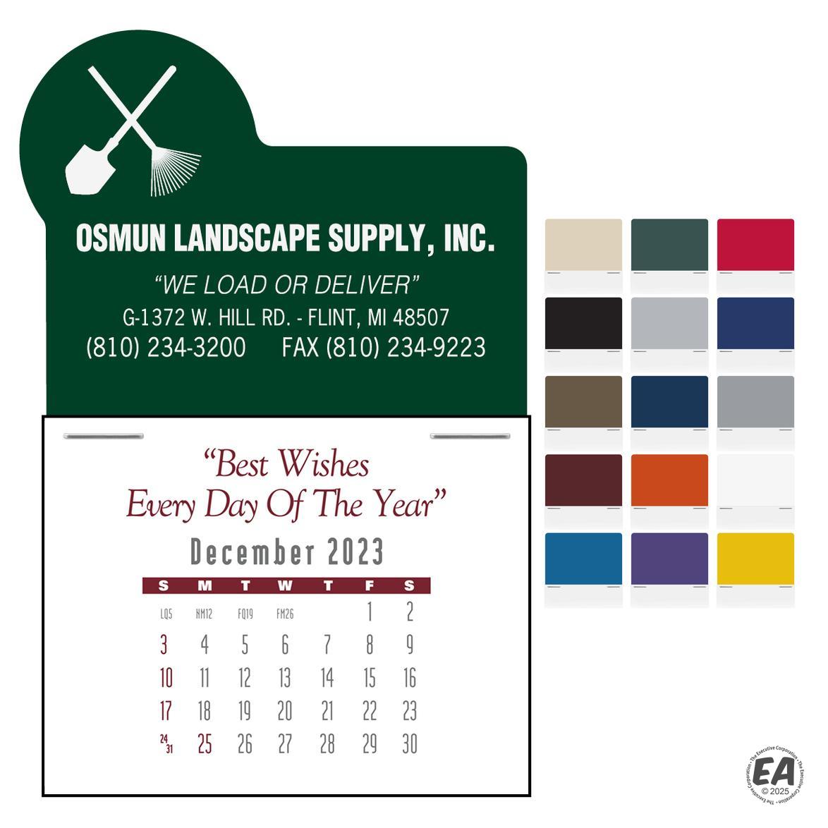Customized Press-N-Stick Header Contemporary Calendar (13-Month ...