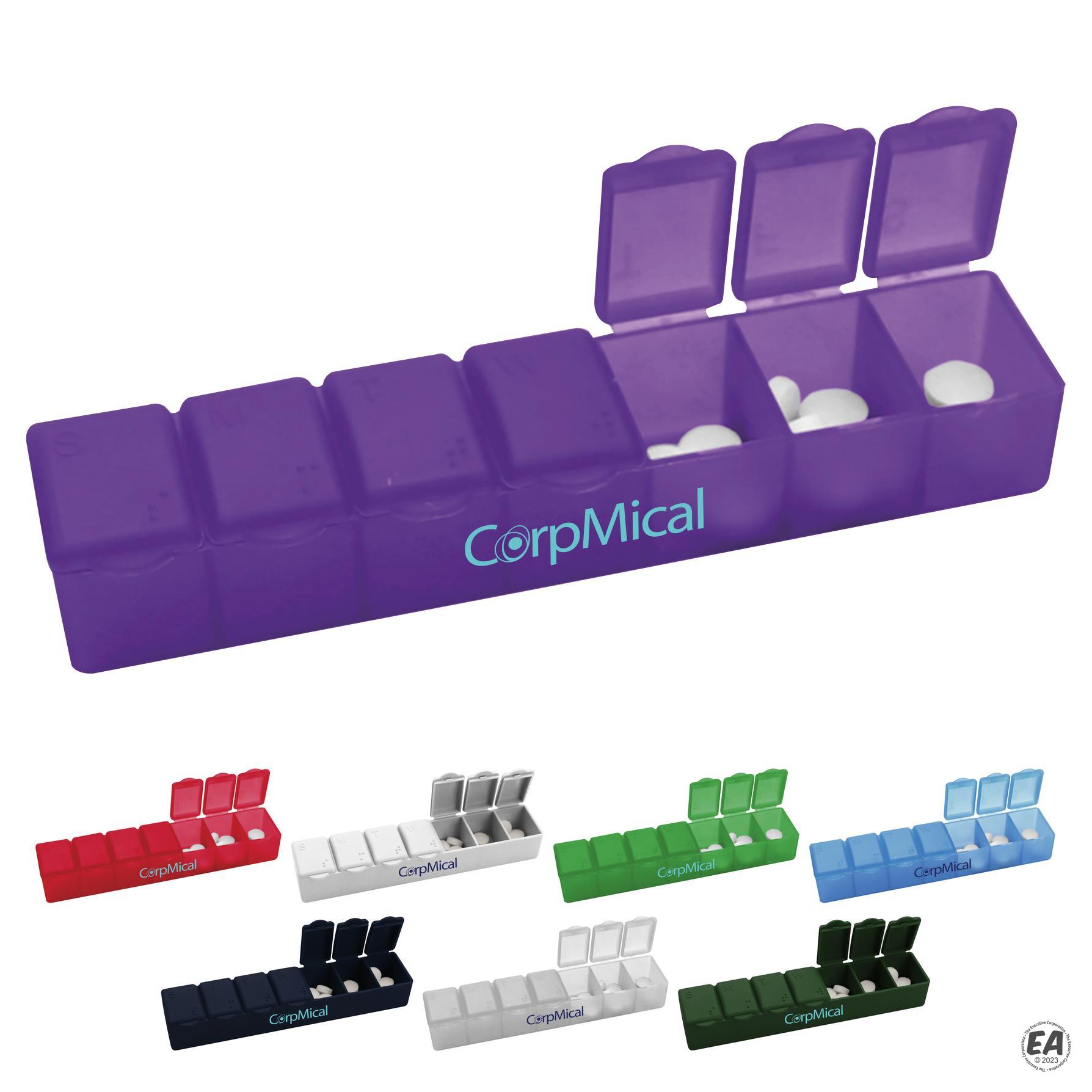 Custom 7-Day Pill Box | Customized Pill Cases | Promotional 7-Day Pill Box
