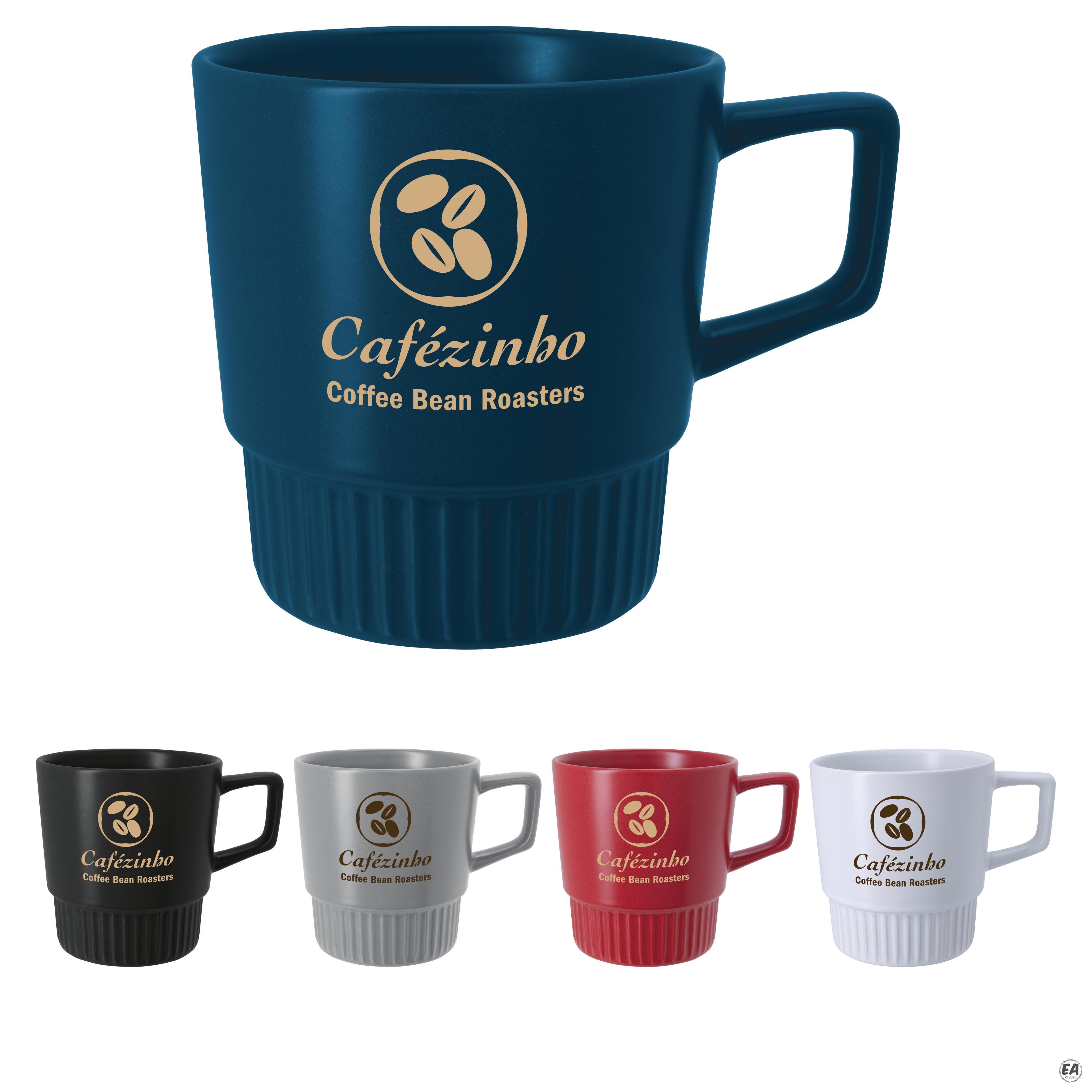 Customized 12 oz Lines Mug | Custom Coffee Mugs | Promotional 12 oz ...