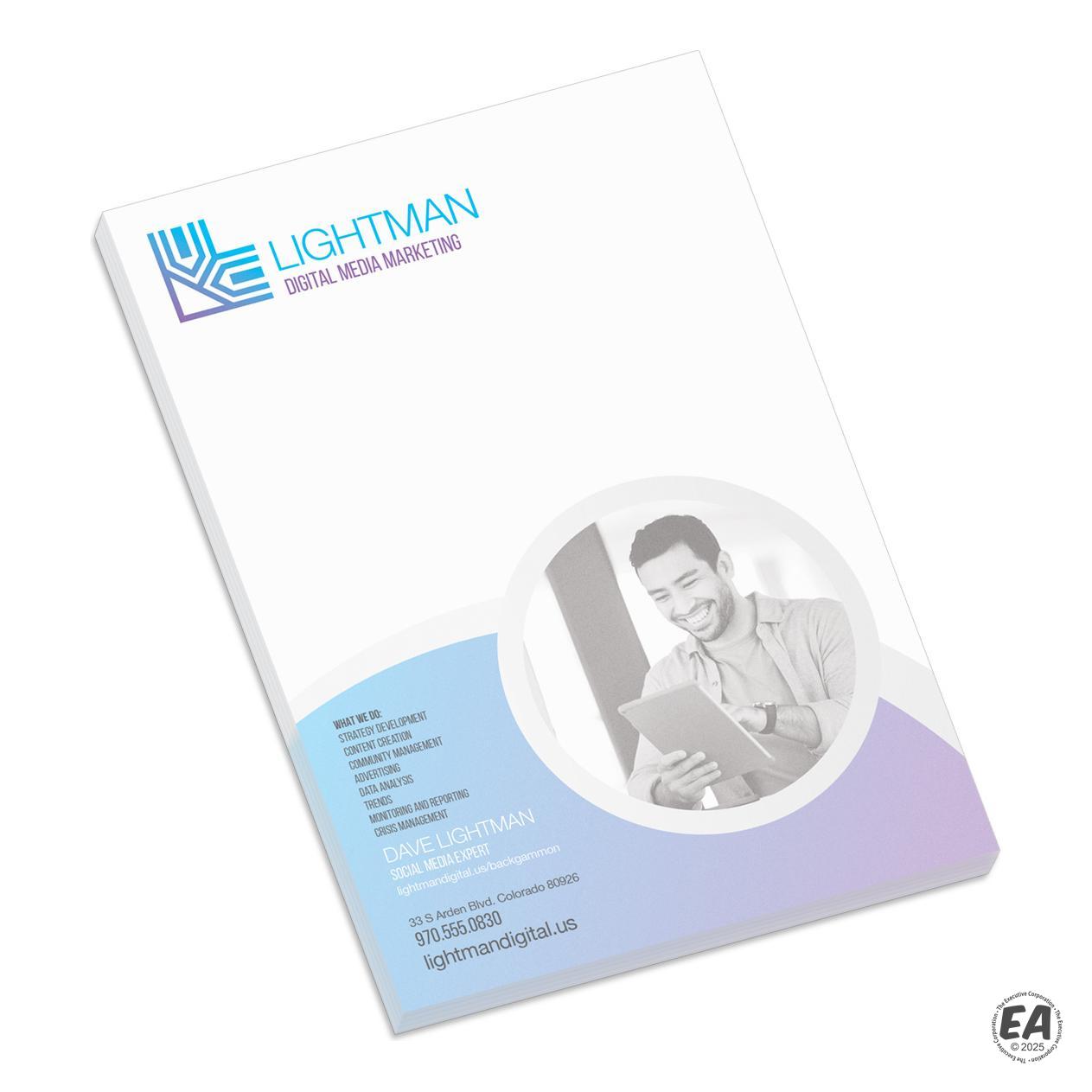 Promotional Souvenir 5x7 Non-Adhesive Scratch Pad (50 Sheets ...