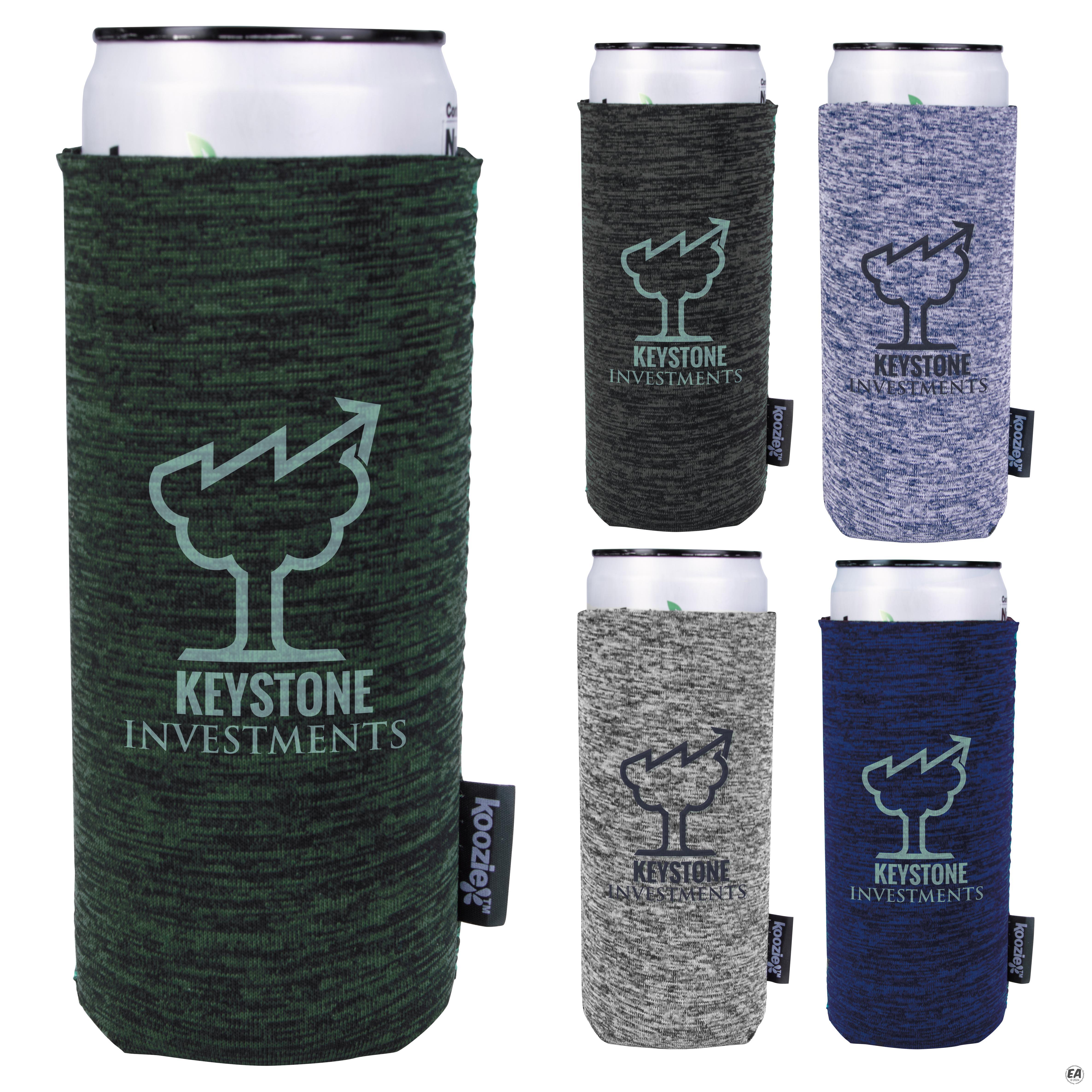 Promotional Koozie Heather Collapsible Slim Can Cooler | Customized Can ...