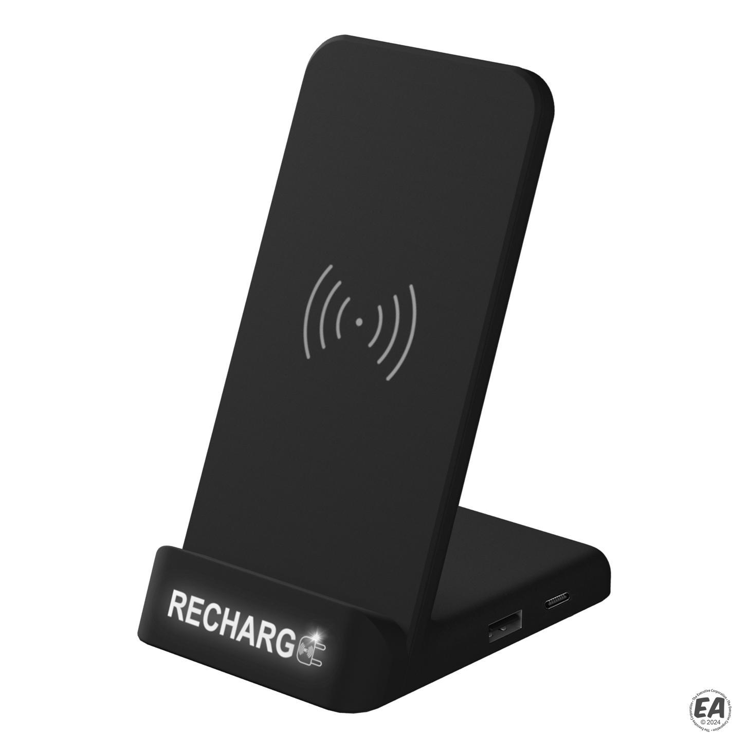 Promotional 5W Wireless Charging Station with Light-Up Logo ...