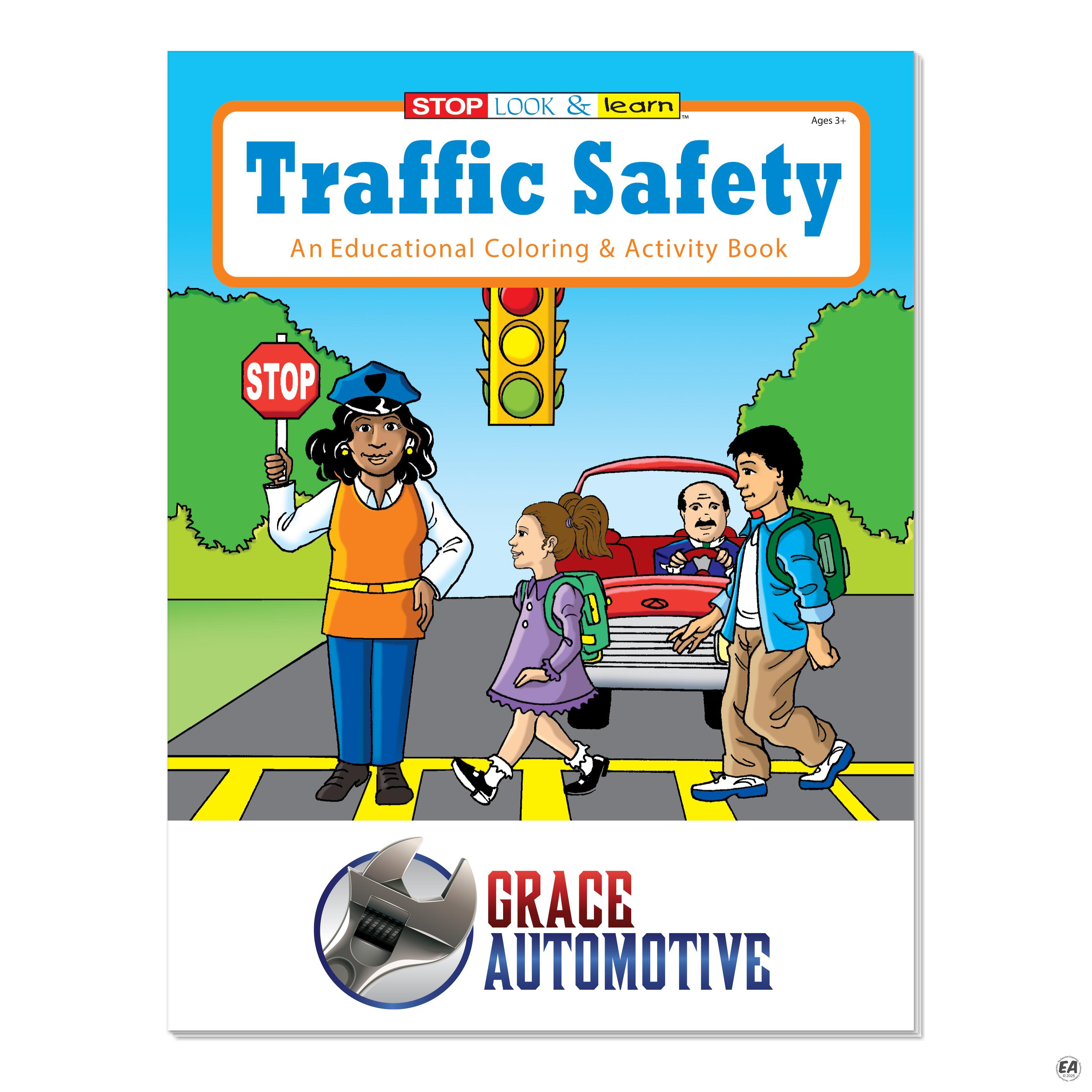 Promotional Coloring Book: Traffic Safety | Customized Coloring Books ...