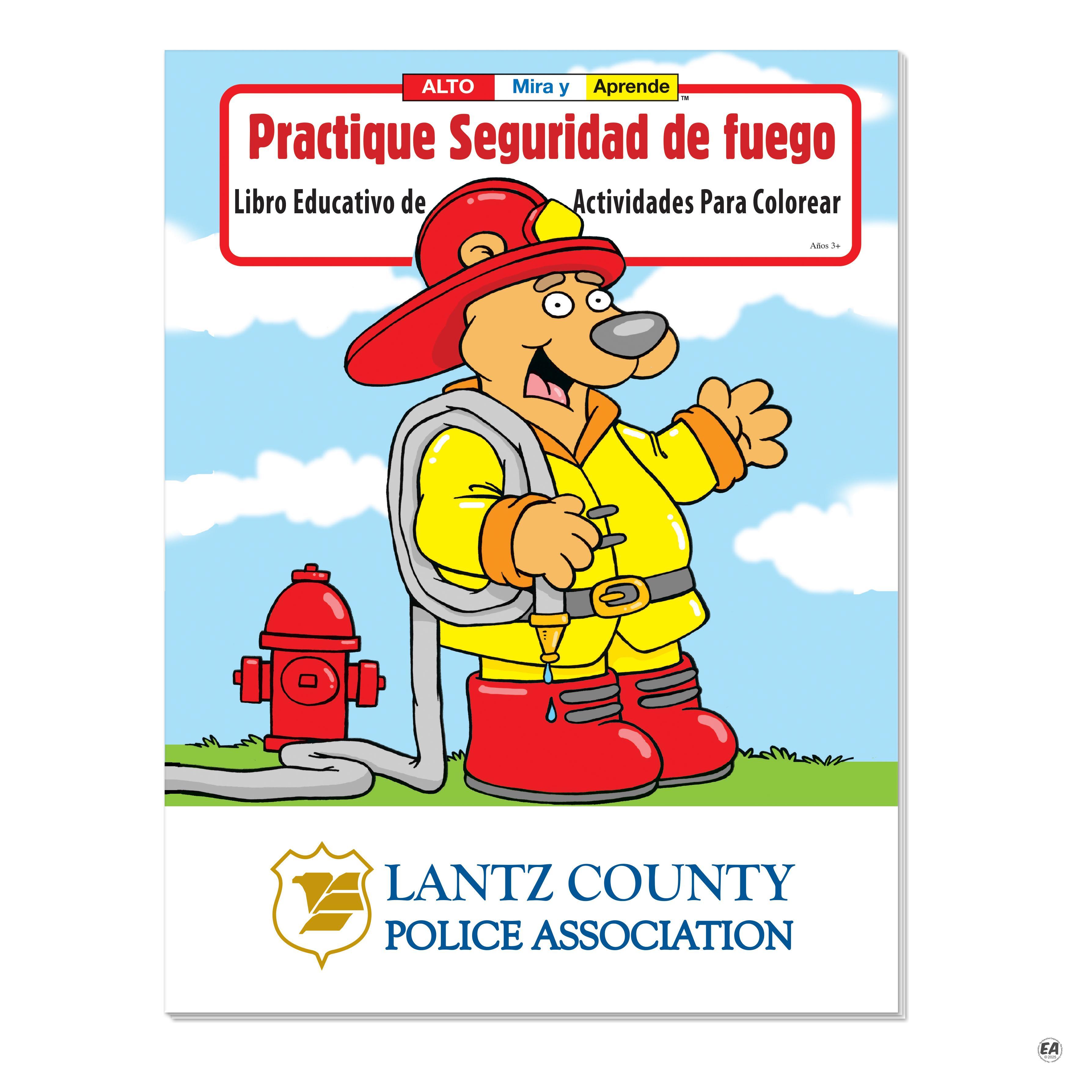 Custom Coloring Book: Practice Fire Safety (Spanish) | Customized ...