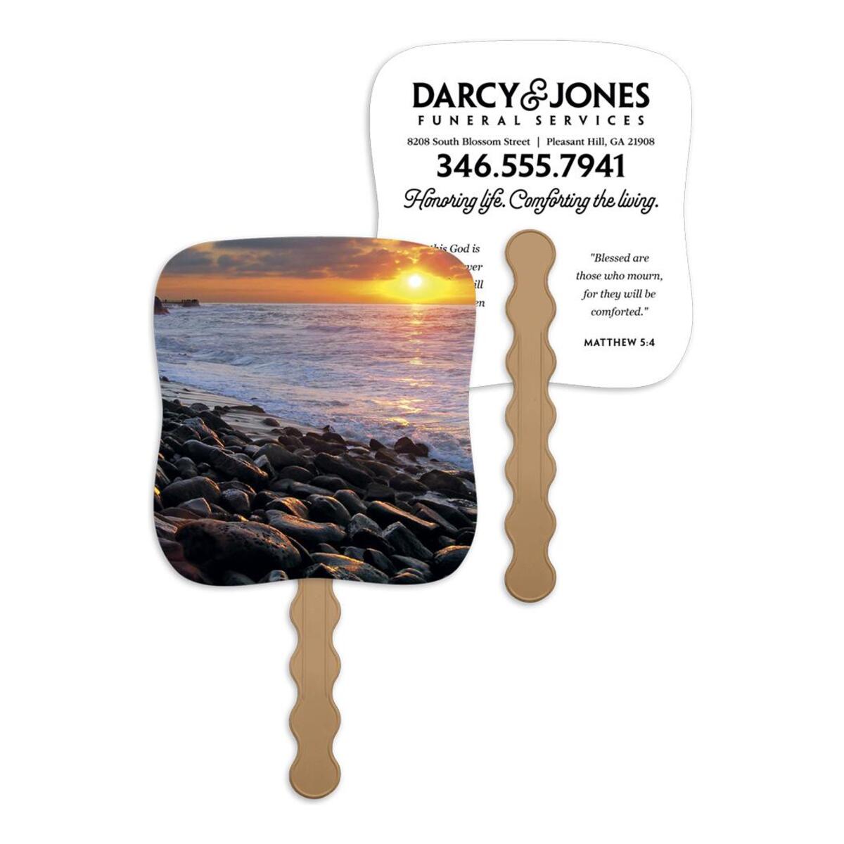 Promotional Skinner & Kennedy Sunset Shore - Pictorial Fan | Customized ...