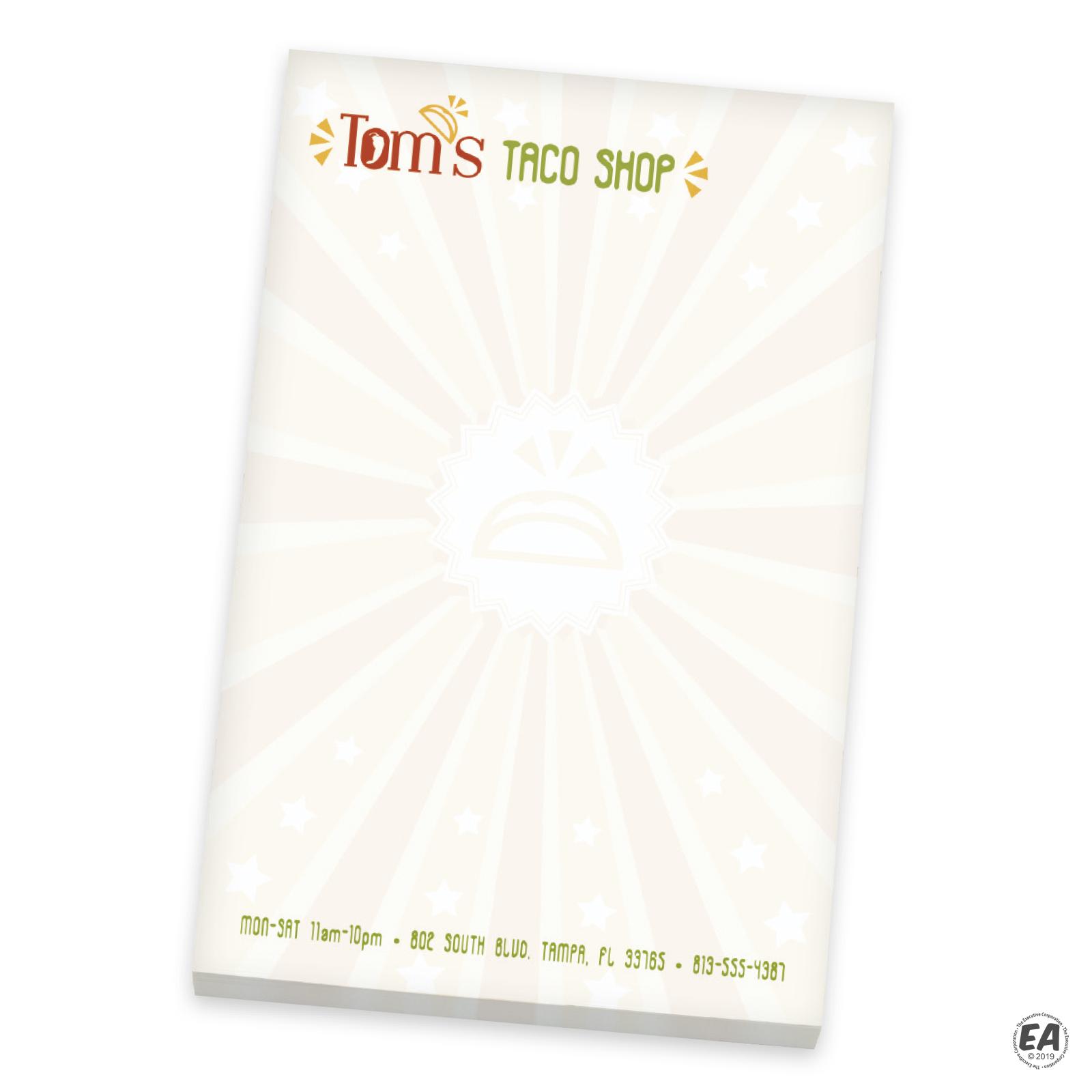 Customized Souvenir 4x6 Non-Adhesive Scratch Pads (25 Sheets) | Branded ...