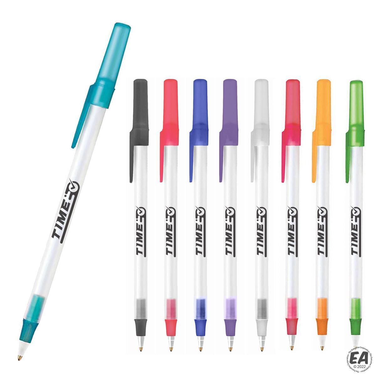 Branded BIC Round Stic Pen Ice Colors | Promotional Translucent Pens ...