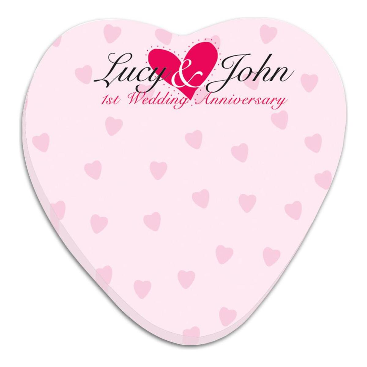 Promotional Souvenir 3x3 Heart Die-Cut Sticky Notes (25 Sheets ...