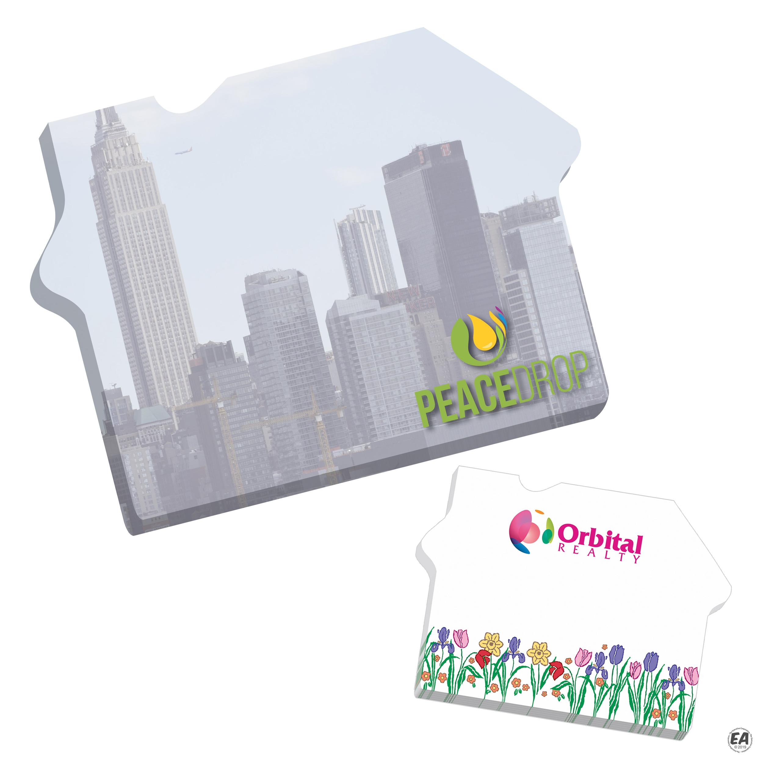 Customized Souvenir 4x3 House Die-Cut Sticky Notes (25 Sheets ...