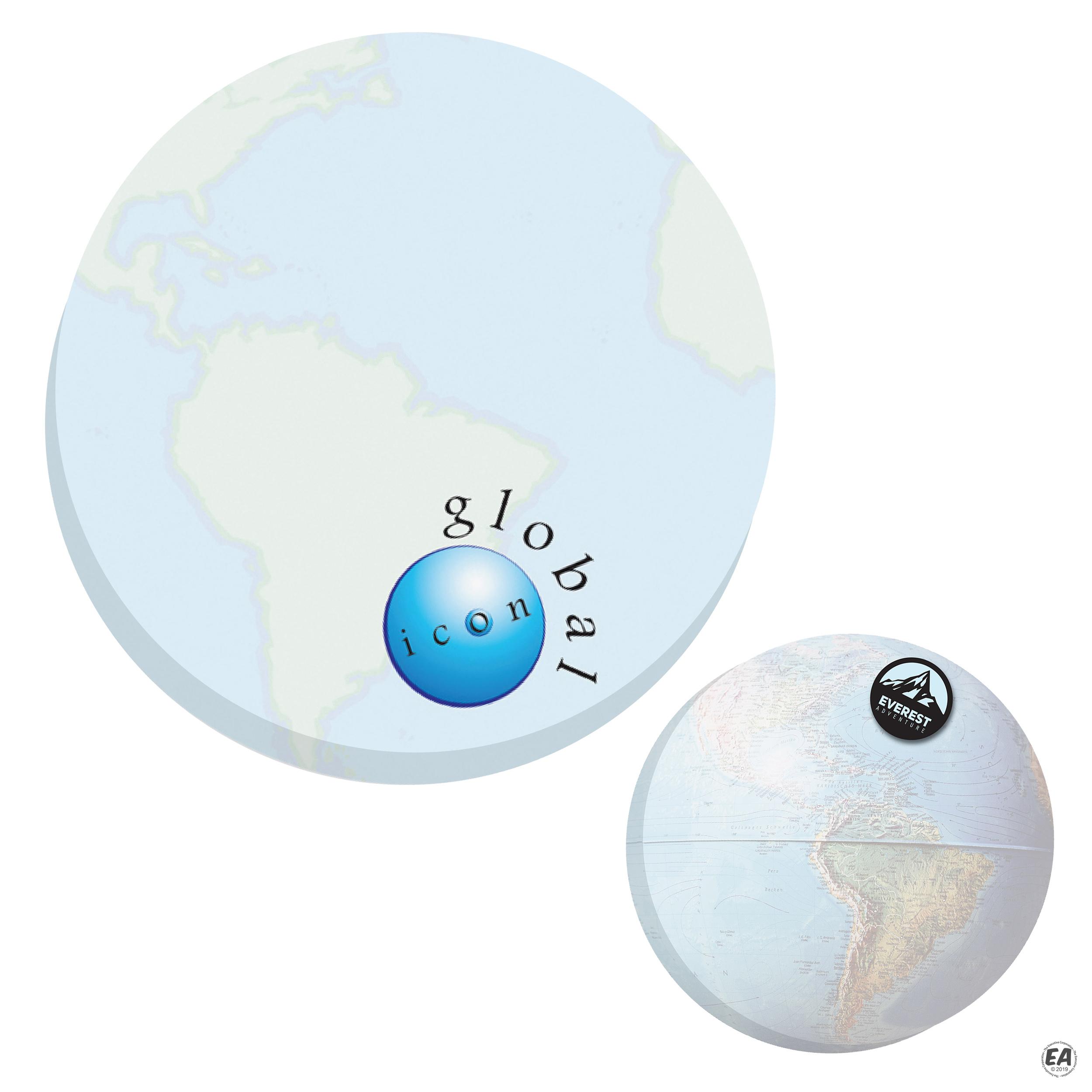 Promotional Souvenir 3x3 Globe World Circle Die-Cut Sticky Notes (25 ...