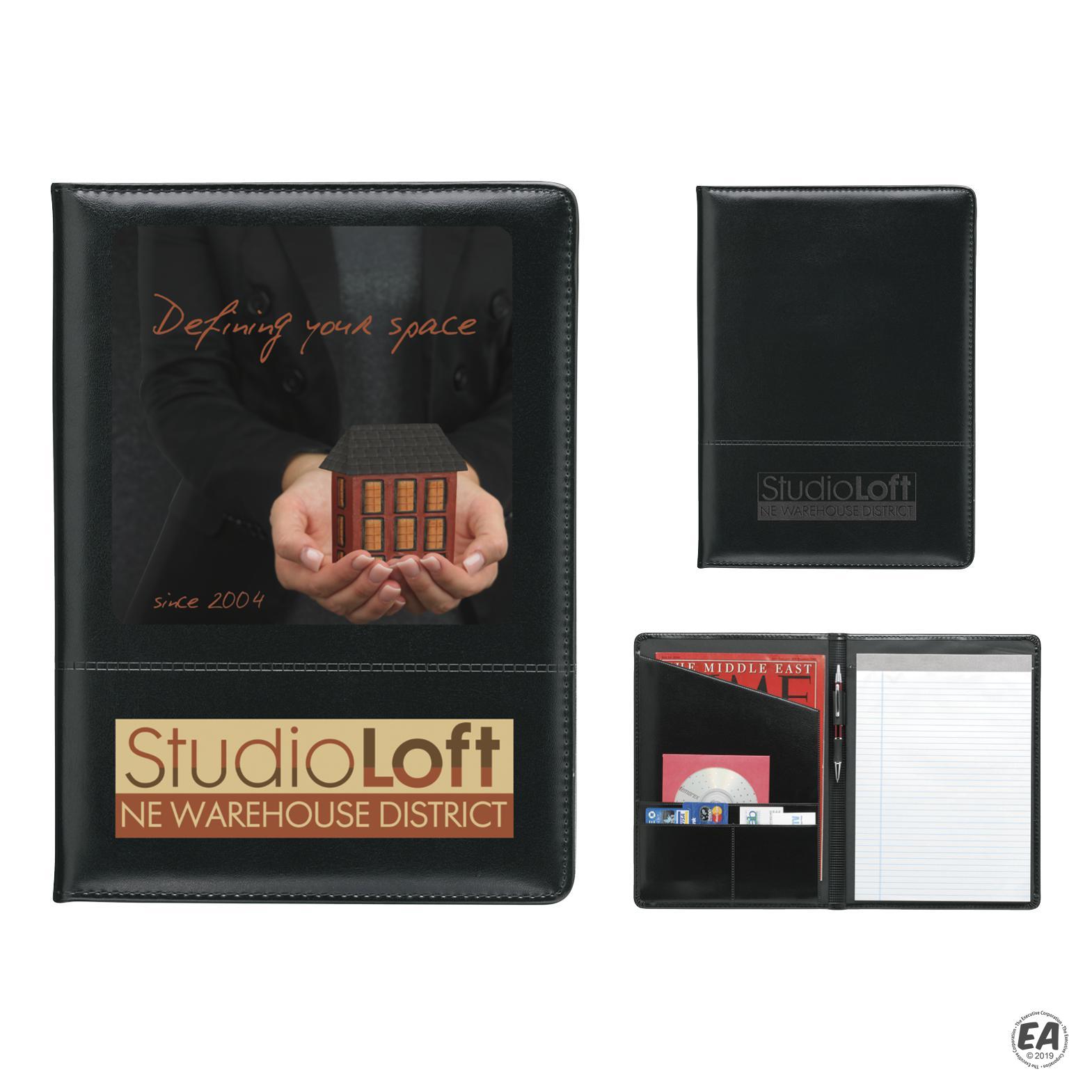 Custom Script Letter Size Vinyl Padfolio | Customized Executive ...