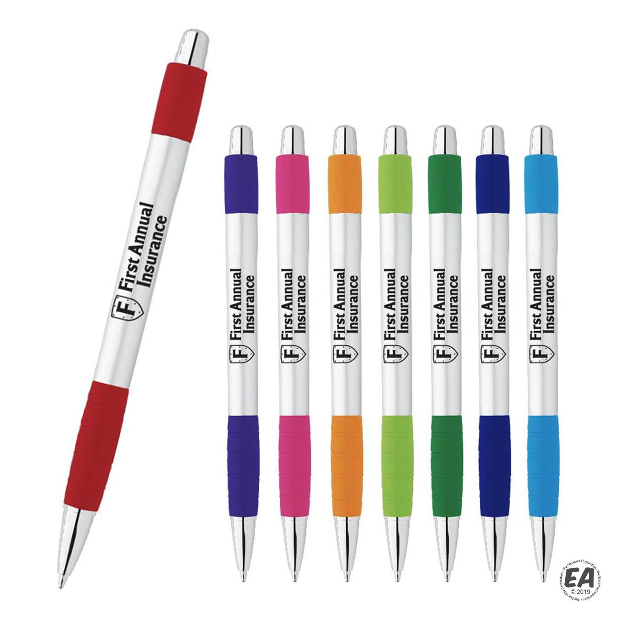 Promotional Silver Element Pen | Custom Click Pens | Customized Silver ...