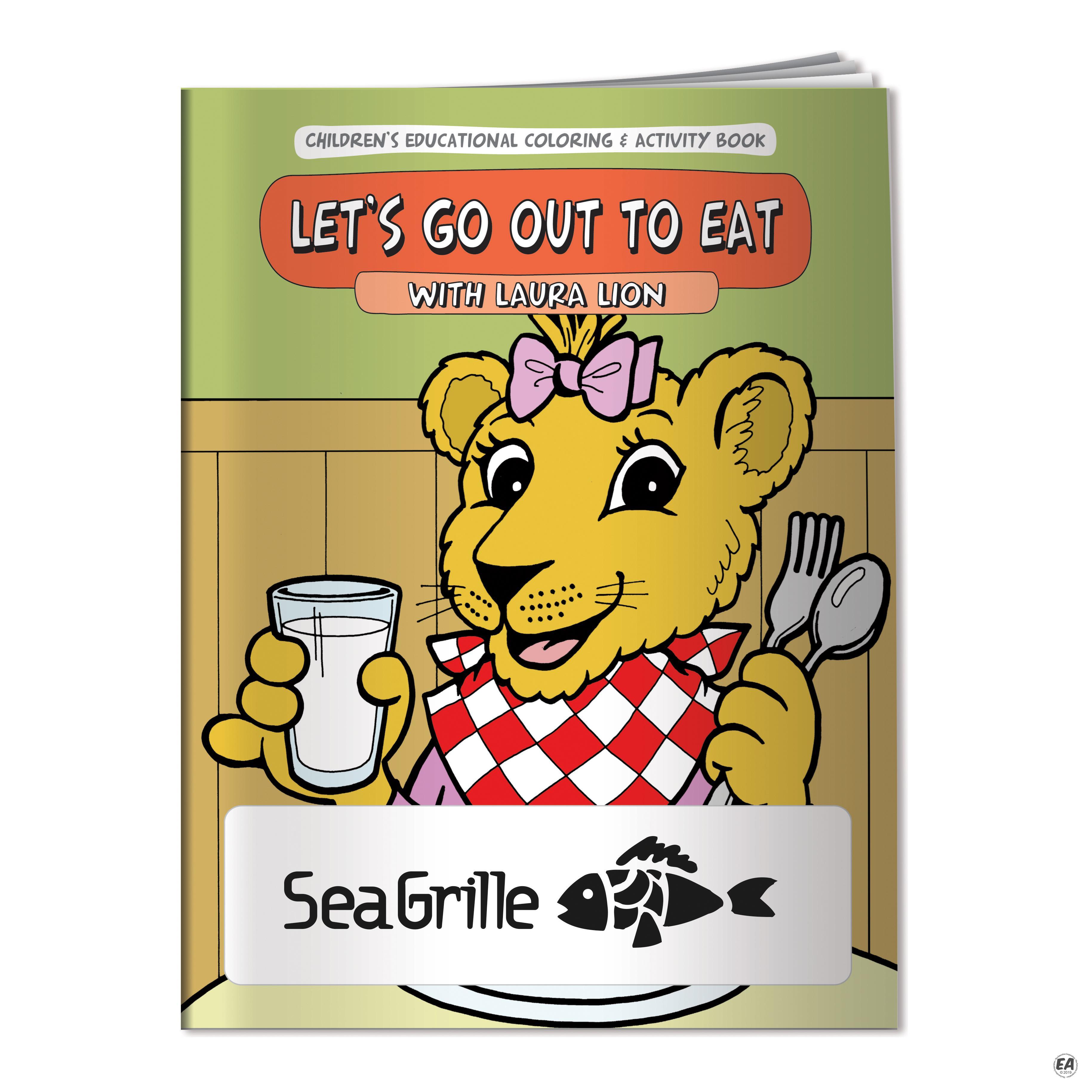 Branded Let's Go Out to Eat Coloring Book | Customized Coloring Books ...