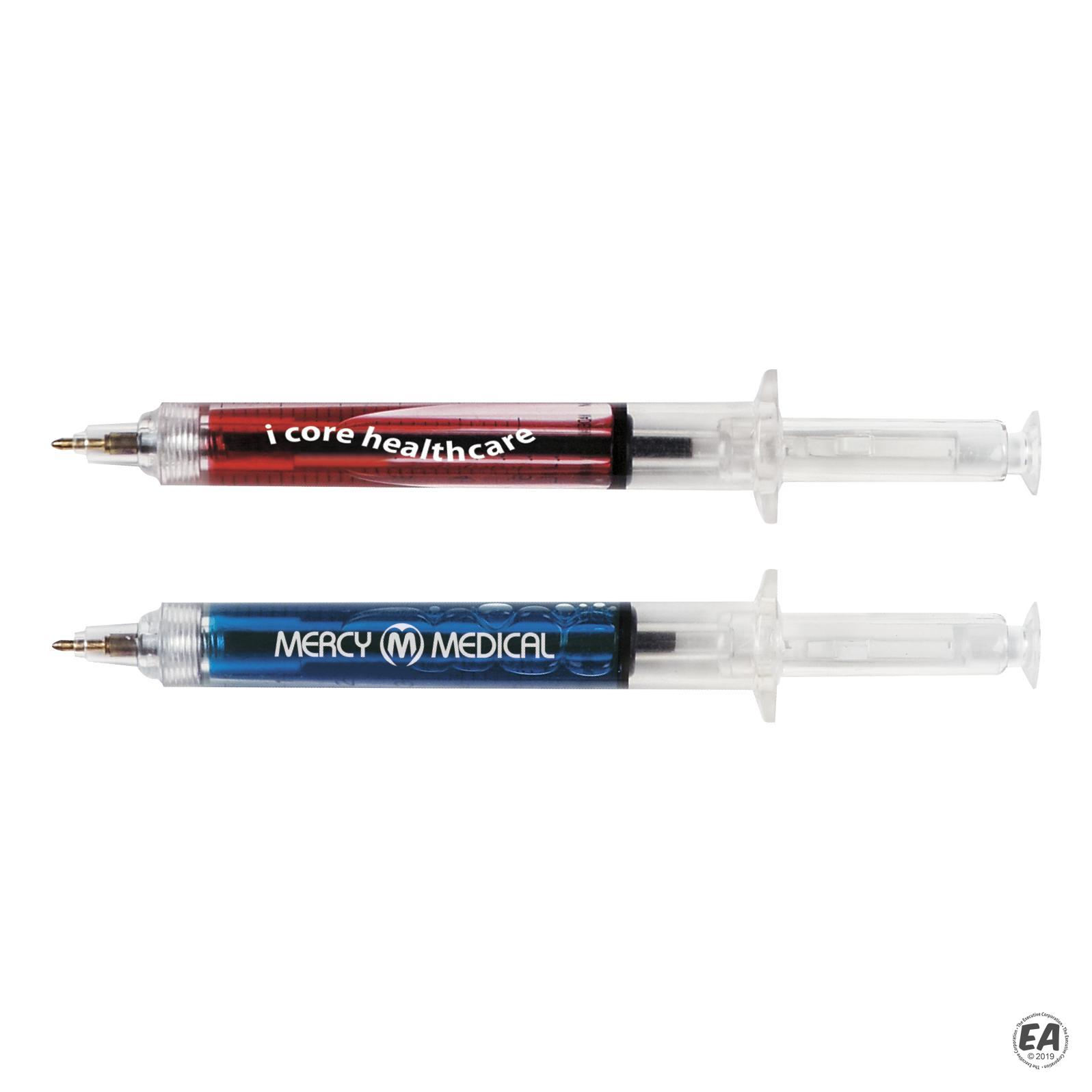 Branded Syringe Plastic Click Pen | Customized Novelty Pens ...