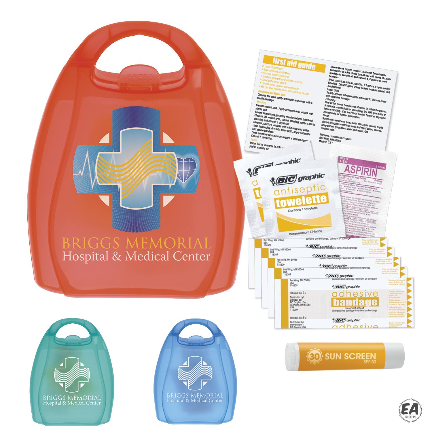 Customized First Aid Kit with Handle | Promotional First Aid Kits ...