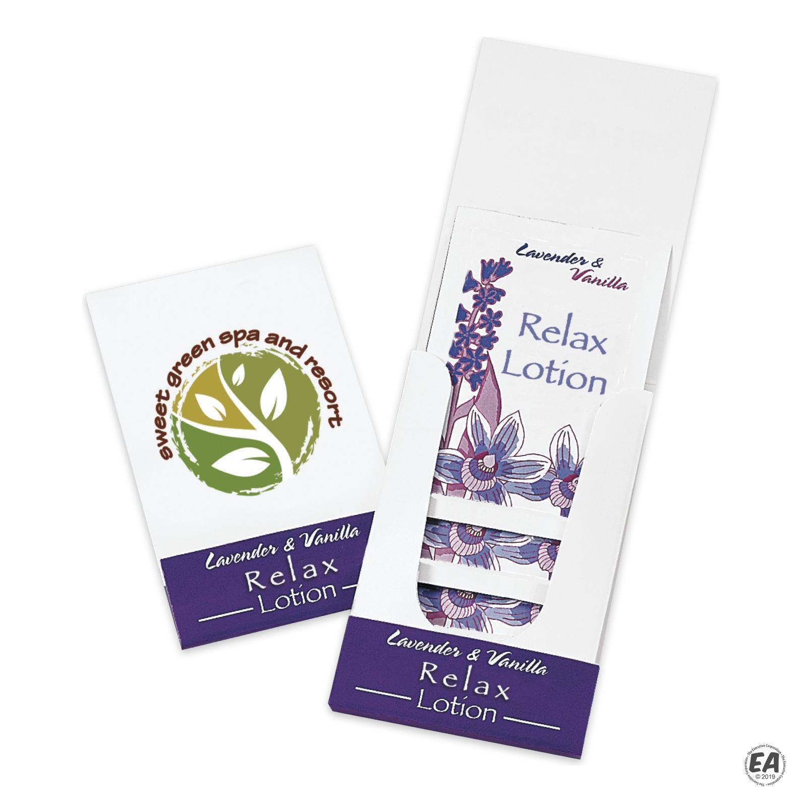Customized Relax Lotion Pocket Pack | Promotional Lotions | Branded ...