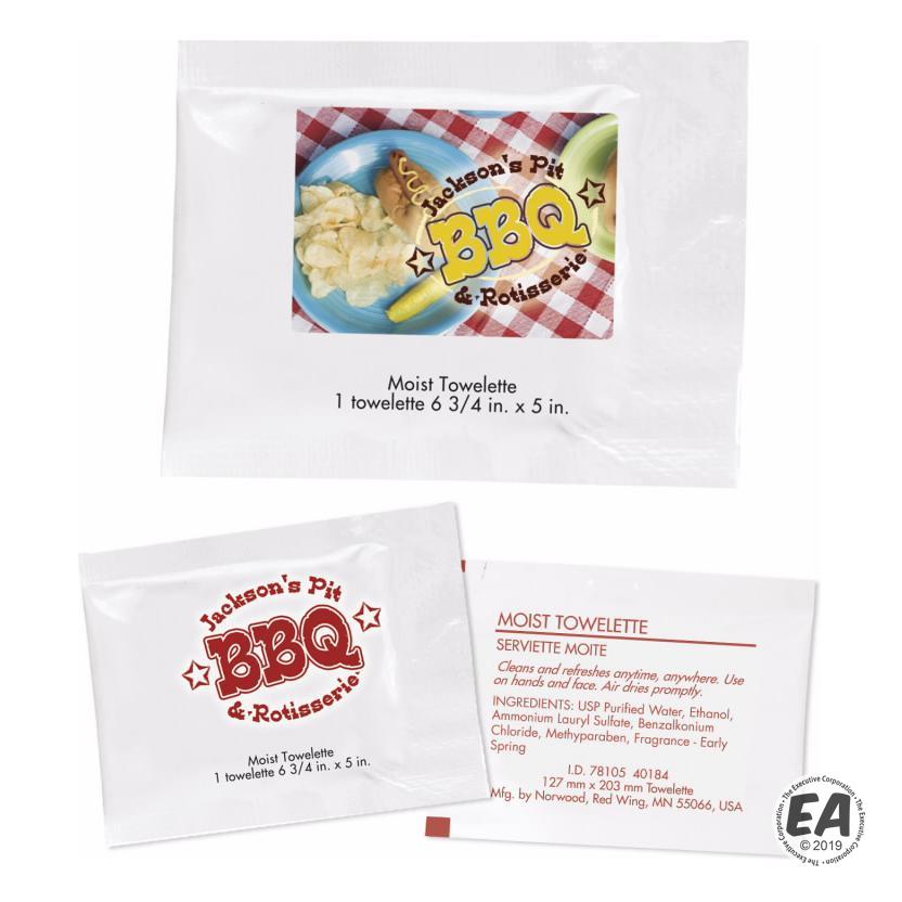 Promotional Moist Towelette Packet | Branded Tissue Wipes | Customized ...