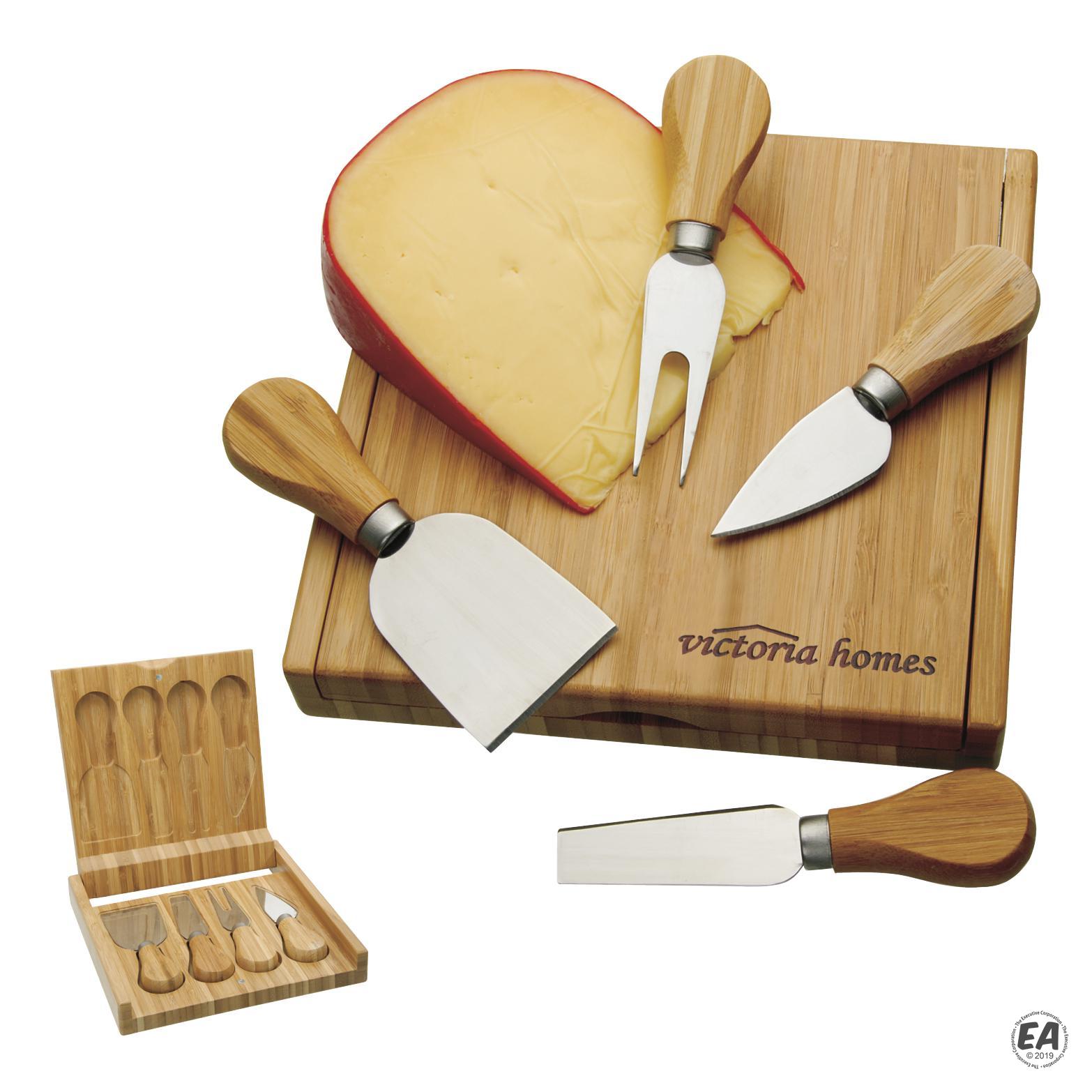 Customized Bamboo Cheese Set | Promotional Cheese Sets | Custom Bamboo ...