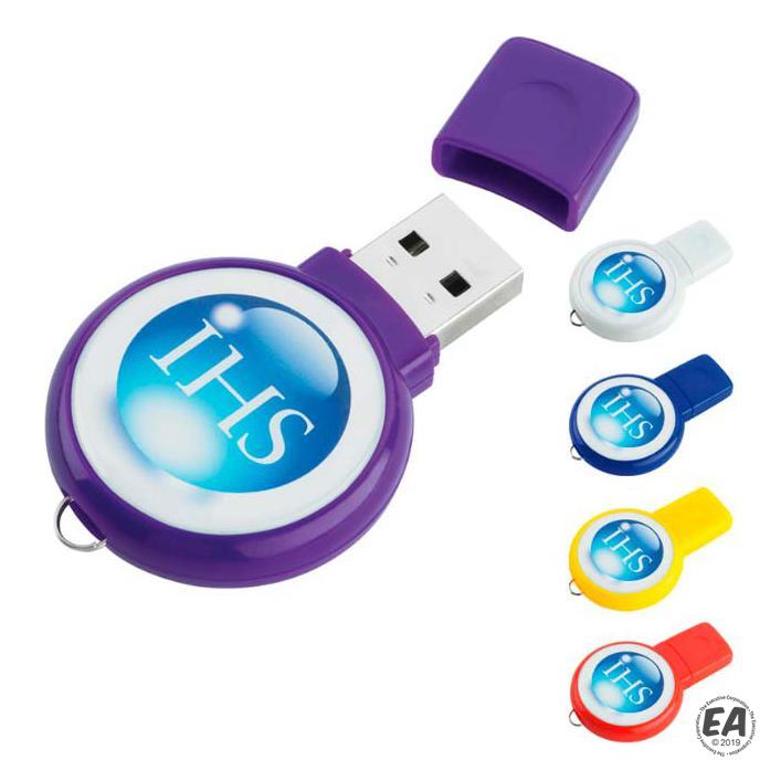 Customized 4 GB Circle USB 2.0 Flash Drive | Promotional Flash Drives ...