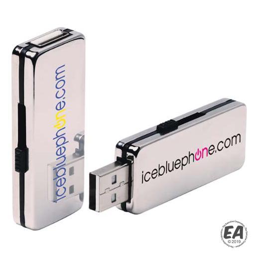 Promotional 1 GB Stainless USB 2.0 Flash Drive | Customized Flash ...