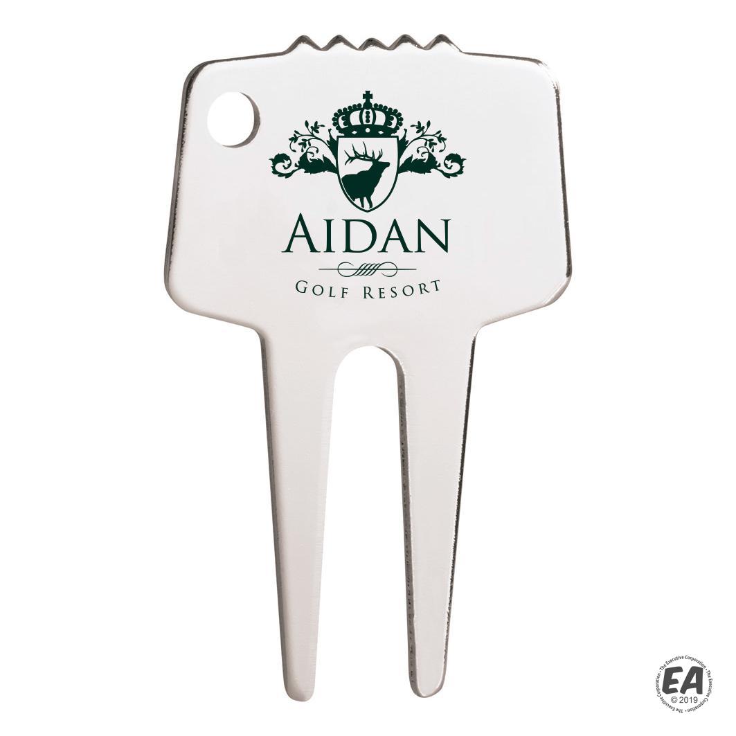 Customized Silver-Tone Divot Repair Tool | Promotional Divot Tools ...