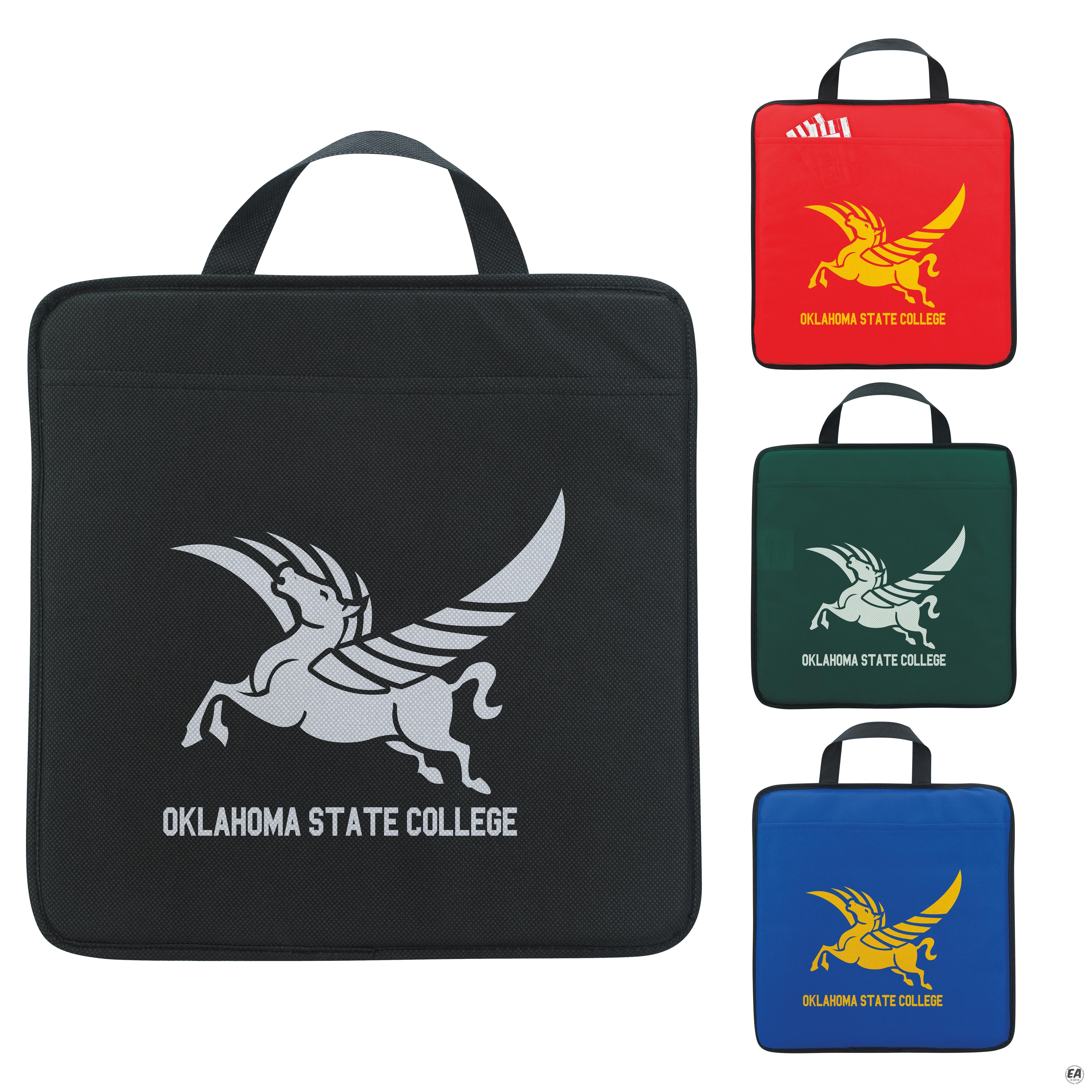 Custom Non-Woven Carry Along Stadium Cushion | Customized Stadium ...