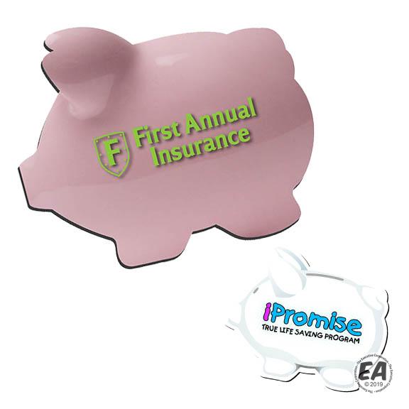 Branded Good Value Piggy Bank Die-Cut Mouse Pad | Promotional Mouse ...