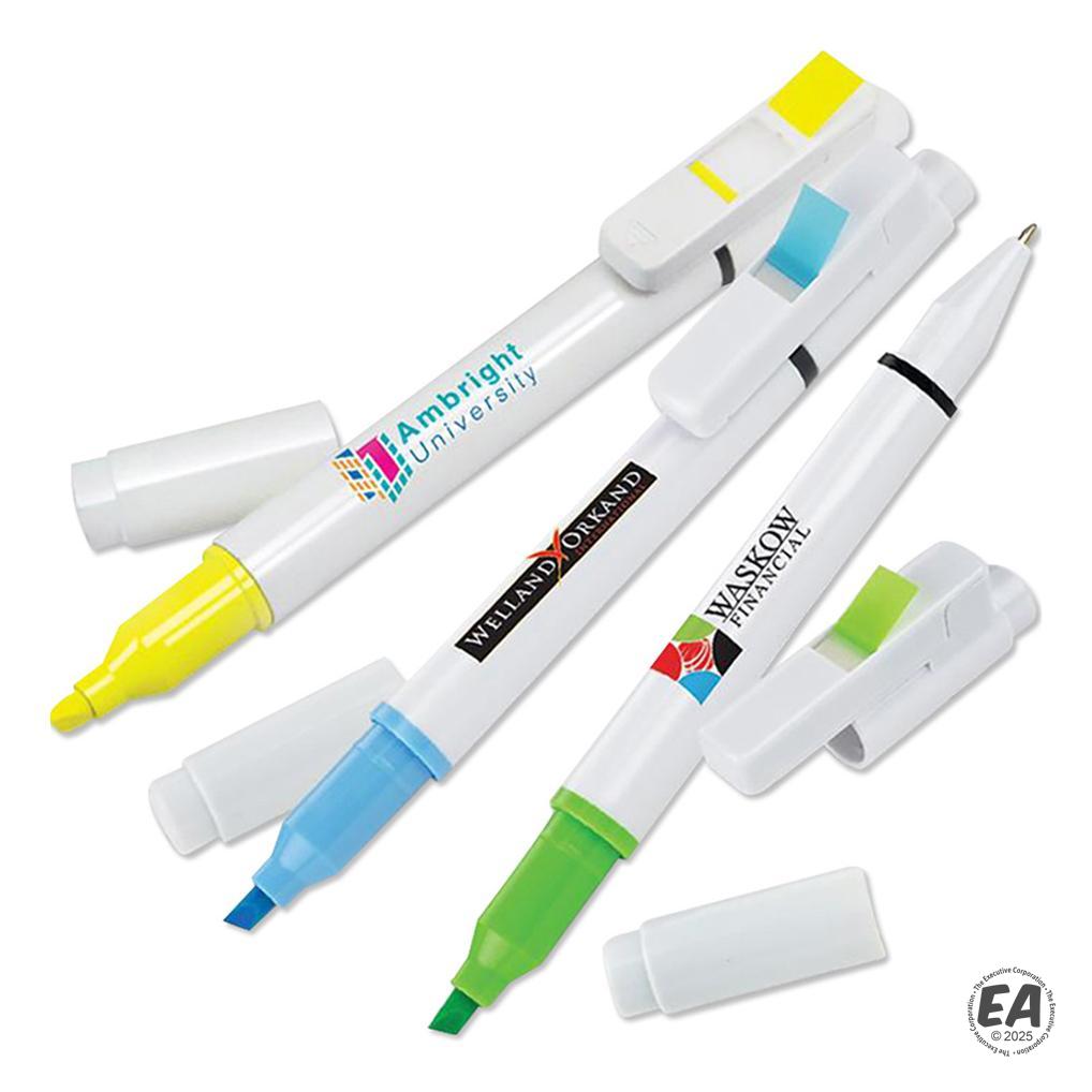 Promotional Post-it Flag Pen Highlighter Combo | Customized ...