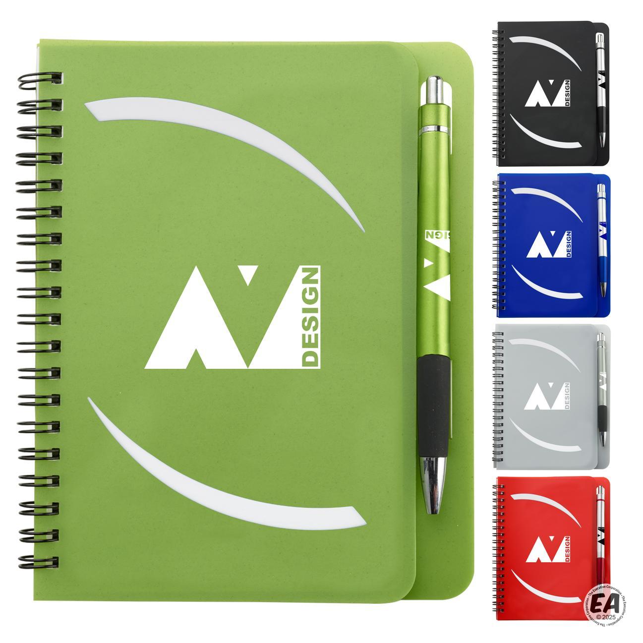 Customized 5 x 7 Huntington Notebook w/Pen | Promotional Notebook Pen ...