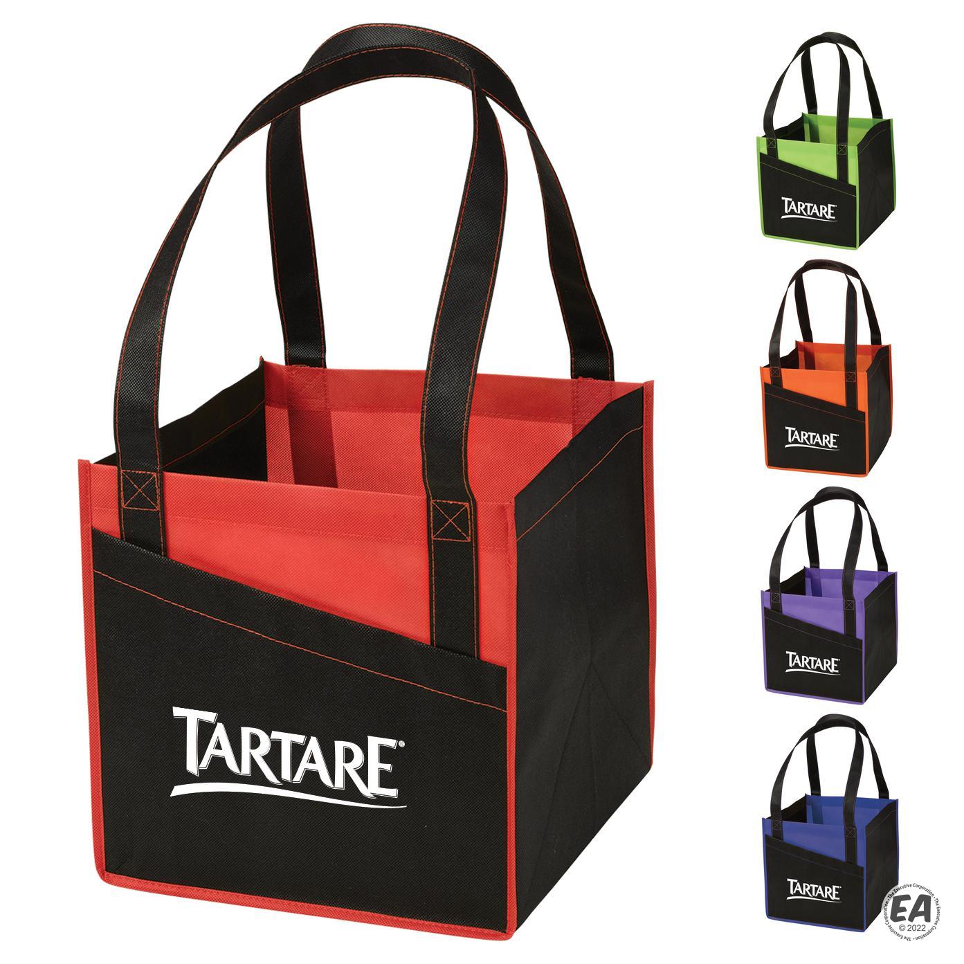 Customized Cube Non-Woven Utility Tote Bag | Custom Polypropylene Tote ...