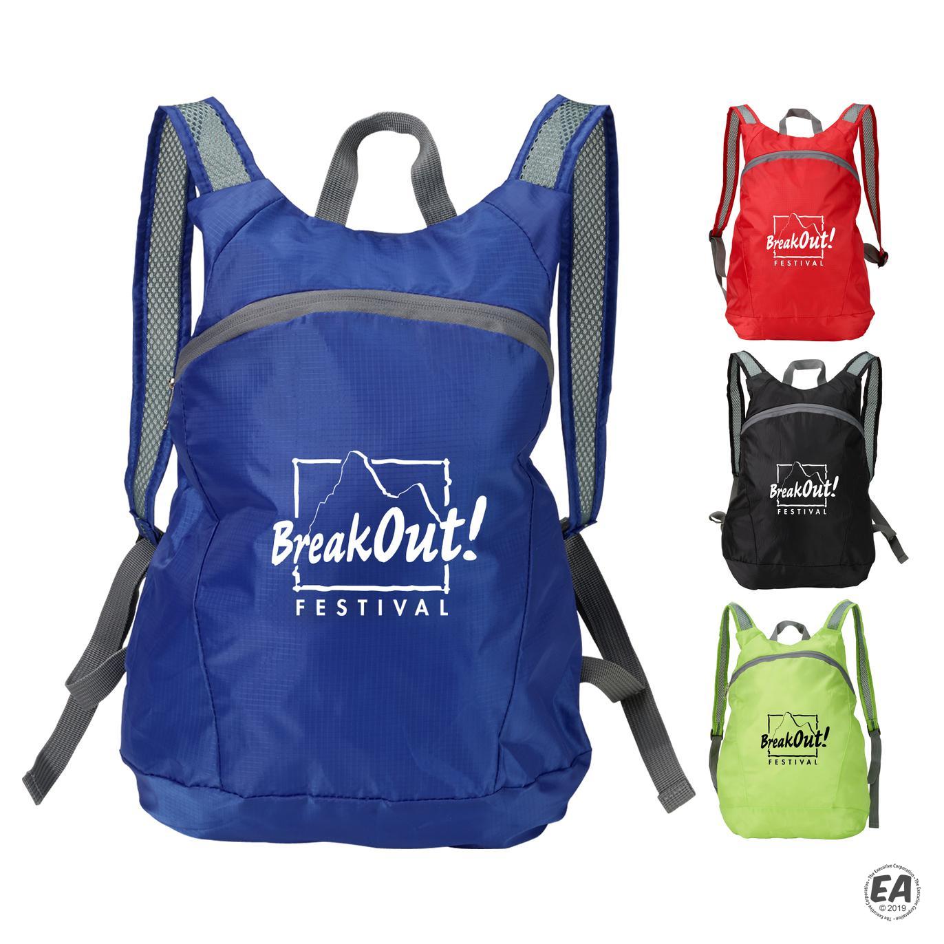 Promotional Ripstop Stow'N Go Backpack | Branded Zippered Tote Bags ...