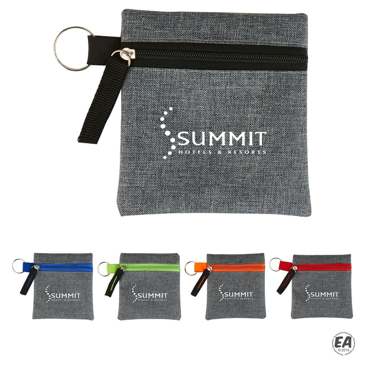 Customized Heathered Tech Coin Pouch | Promotional Coin Pouches ...