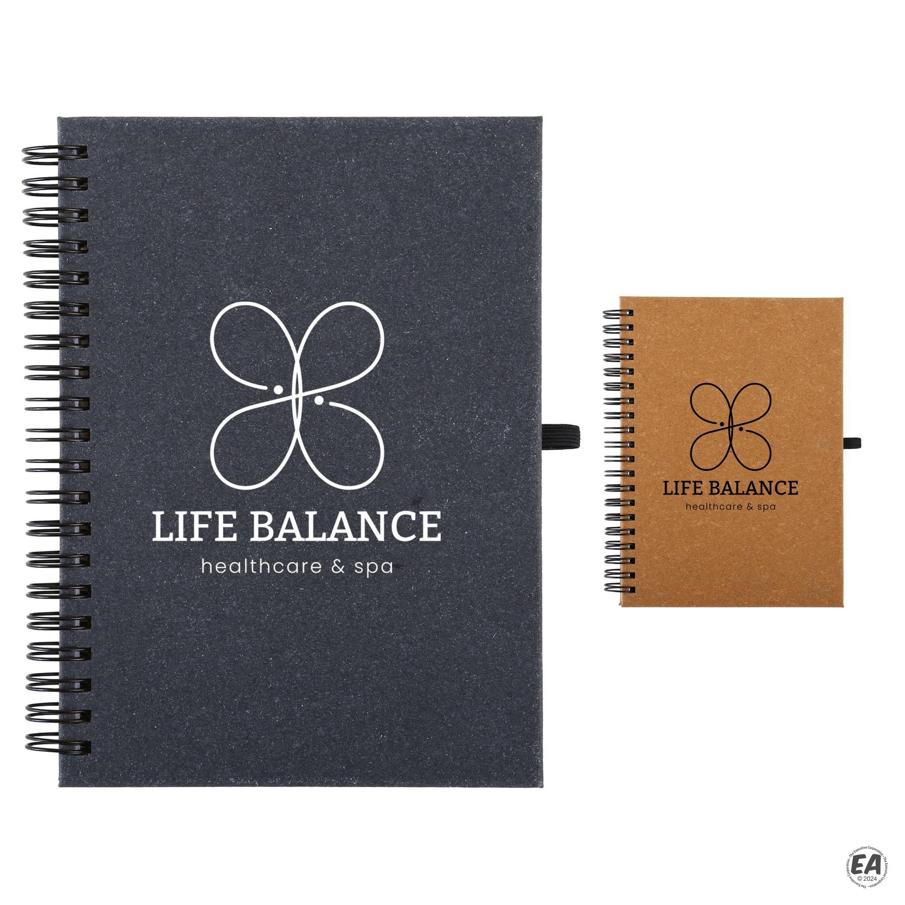 Custom Bonded Leather Spiral 5x7 Notebook with FSC Recycled Paper ...