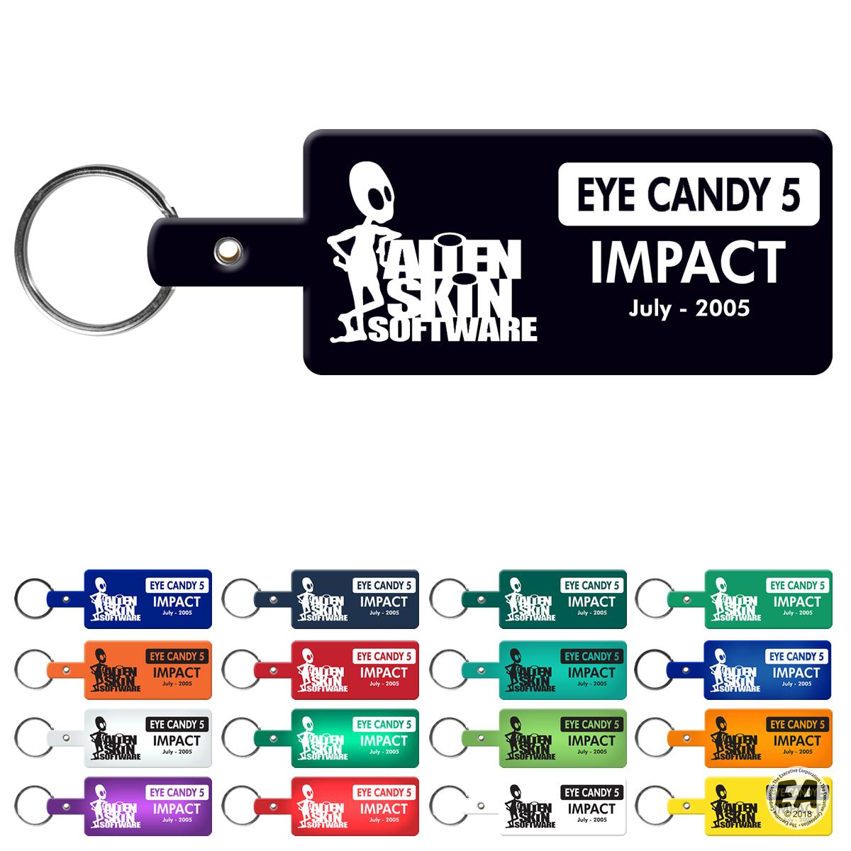 Branded Rectangle Flexible Key Fob | Promotional Key Fobs | Customized ...