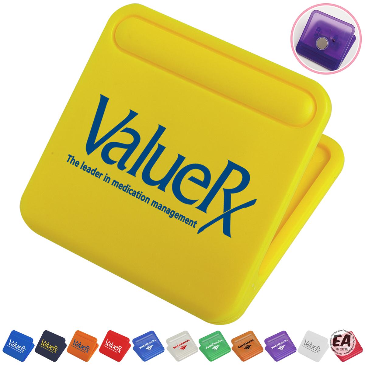 Custom Square Mega Magnet Clip | Promotional Bag Clips | Customized ...