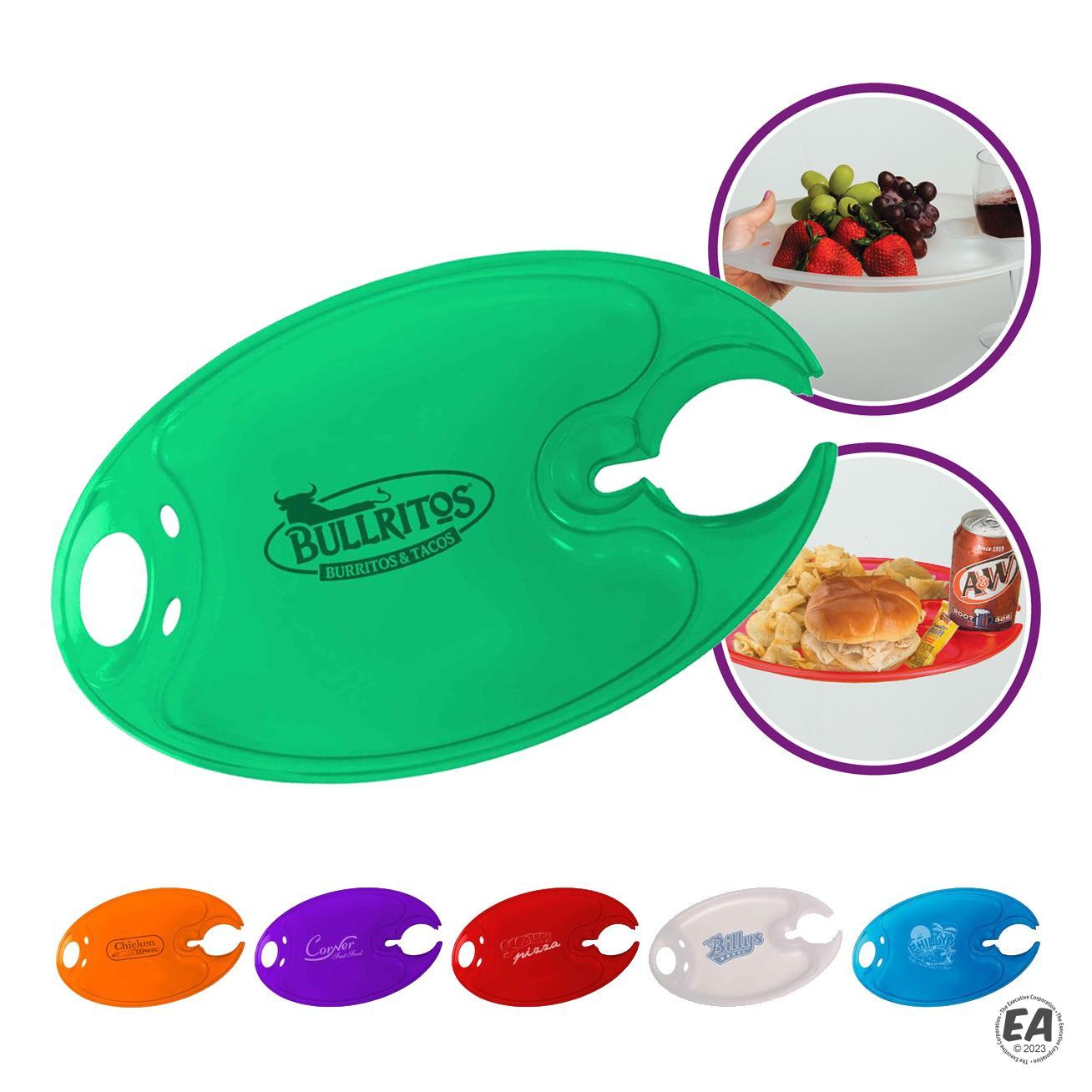 Promotional Party Plate with Drink Holder | Custom Food Containers ...