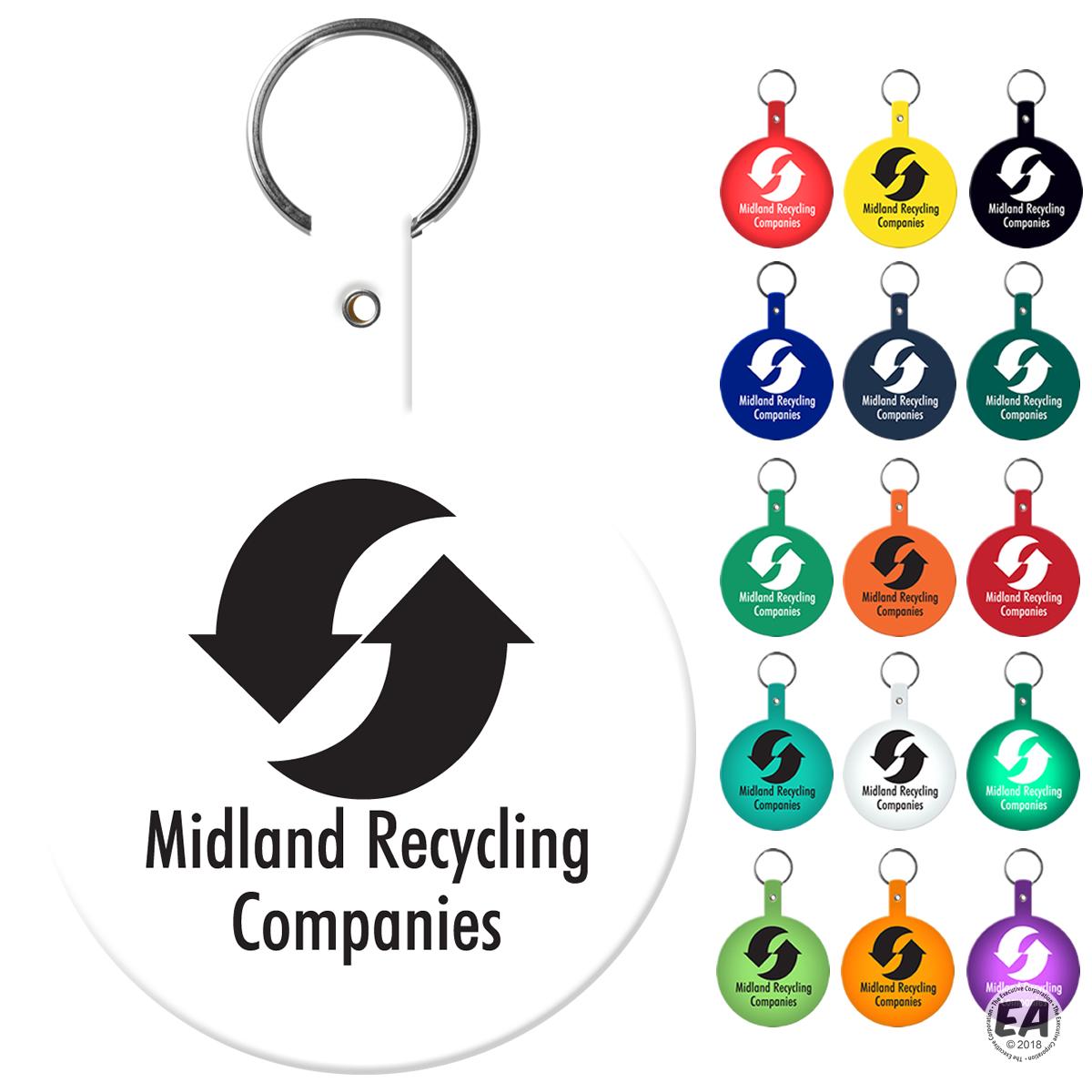 Custom Large Circle Flexible Key Fob | Branded Key Fobs | Customized ...