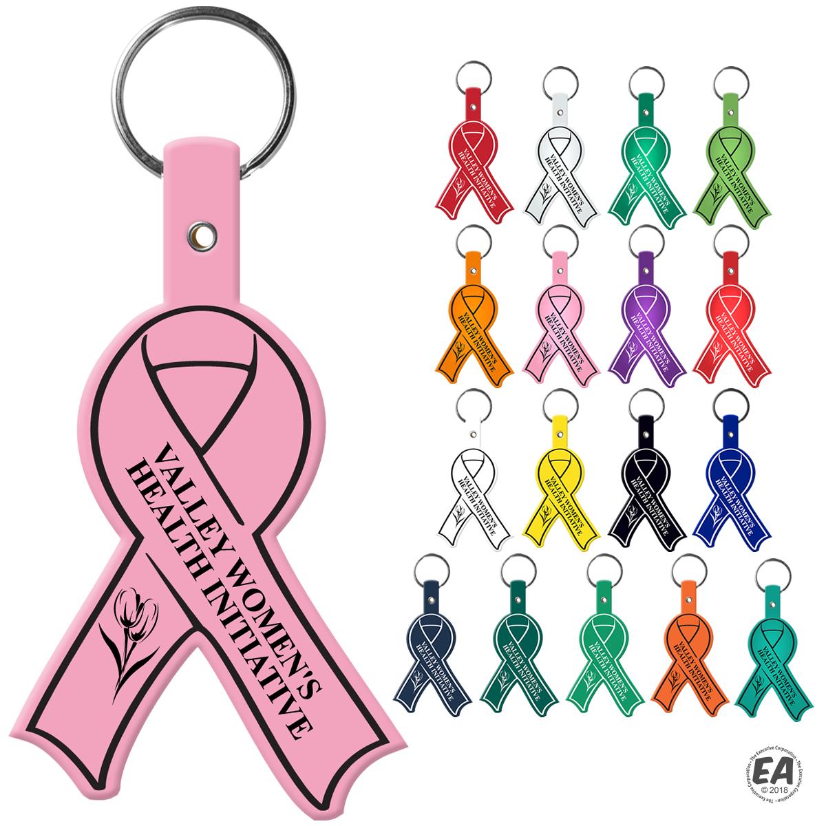 Customized Awareness Ribbon Flexible Key Fob | Promotional Key Fobs ...