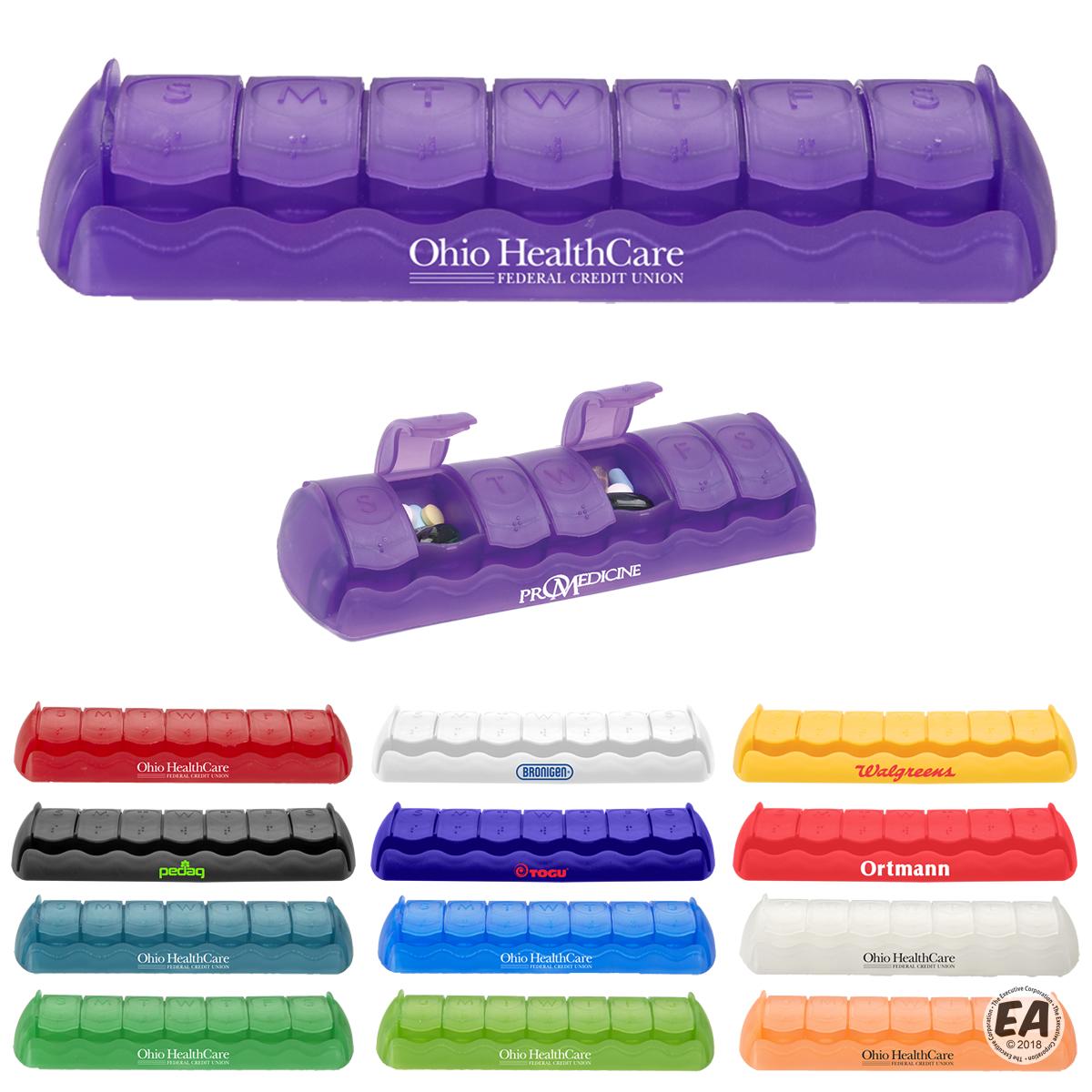 Custom 7-Day Braille Medical Pill Case | Promotional Pill Cases ...