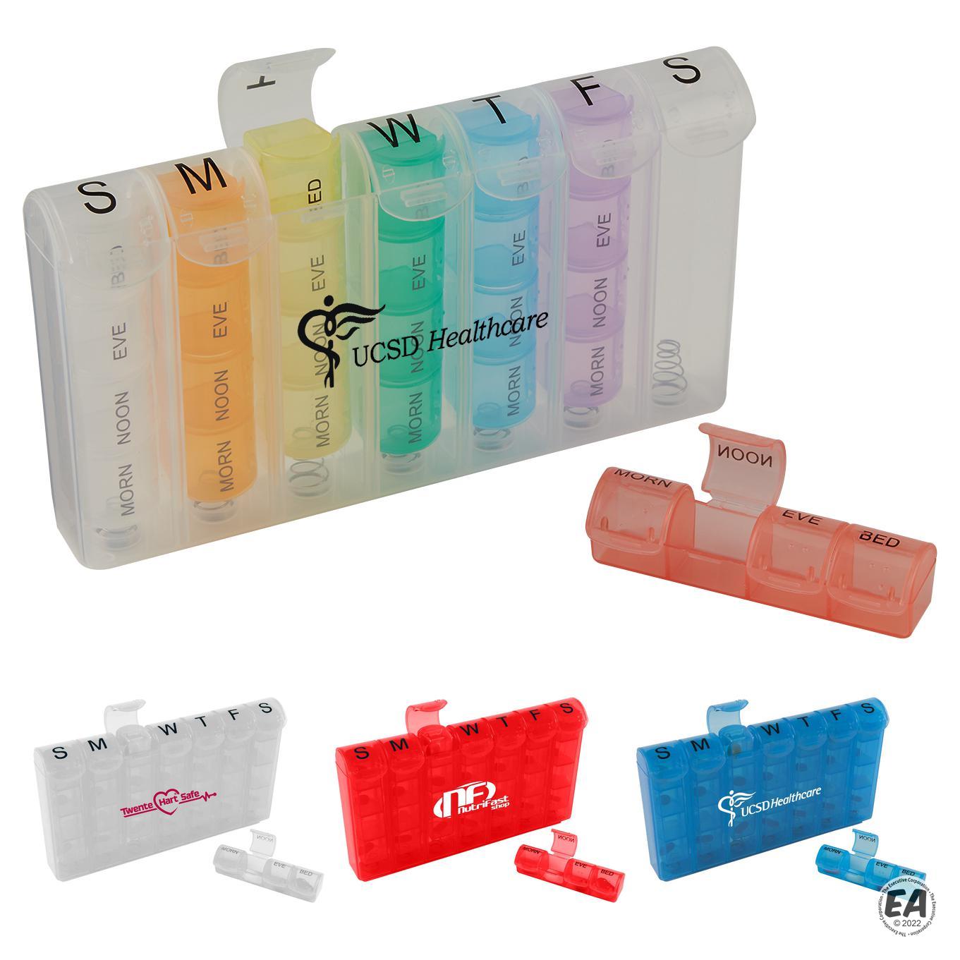 Customized 28 Compartment Medical Pill Case | Custom Pill Cases ...