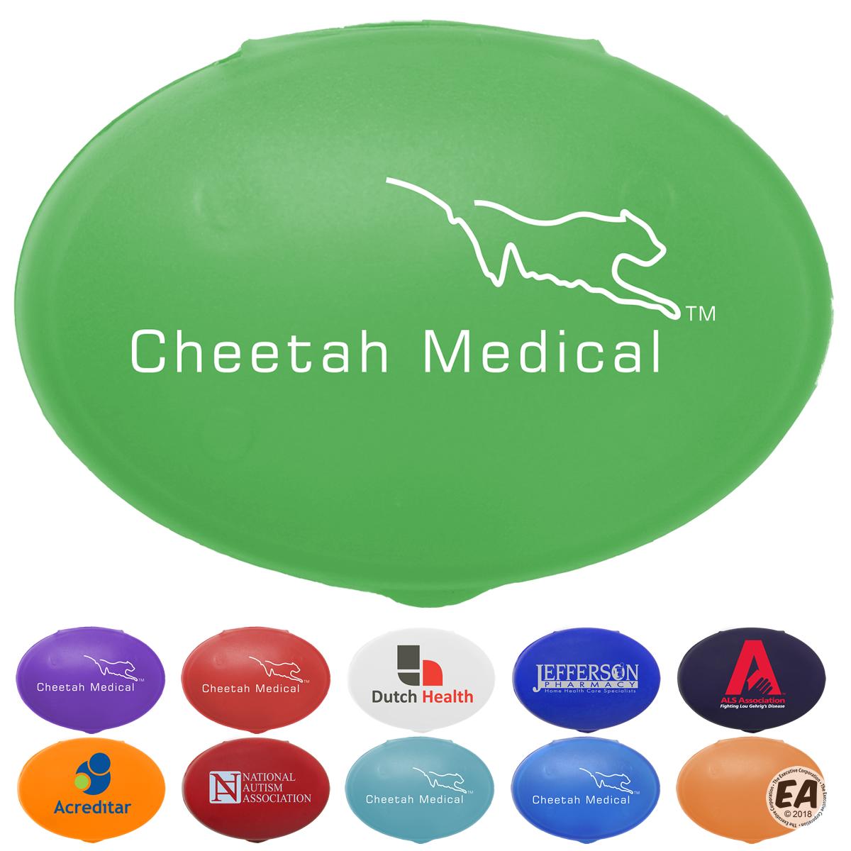 Customized Oval Pill Box | Custom Pill Cases | Promotional Oval Pill ...