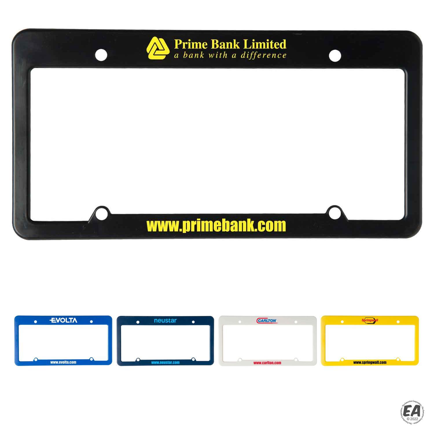 Customized License Plate Frame 4 Holes with Straight Top | Promotional ...